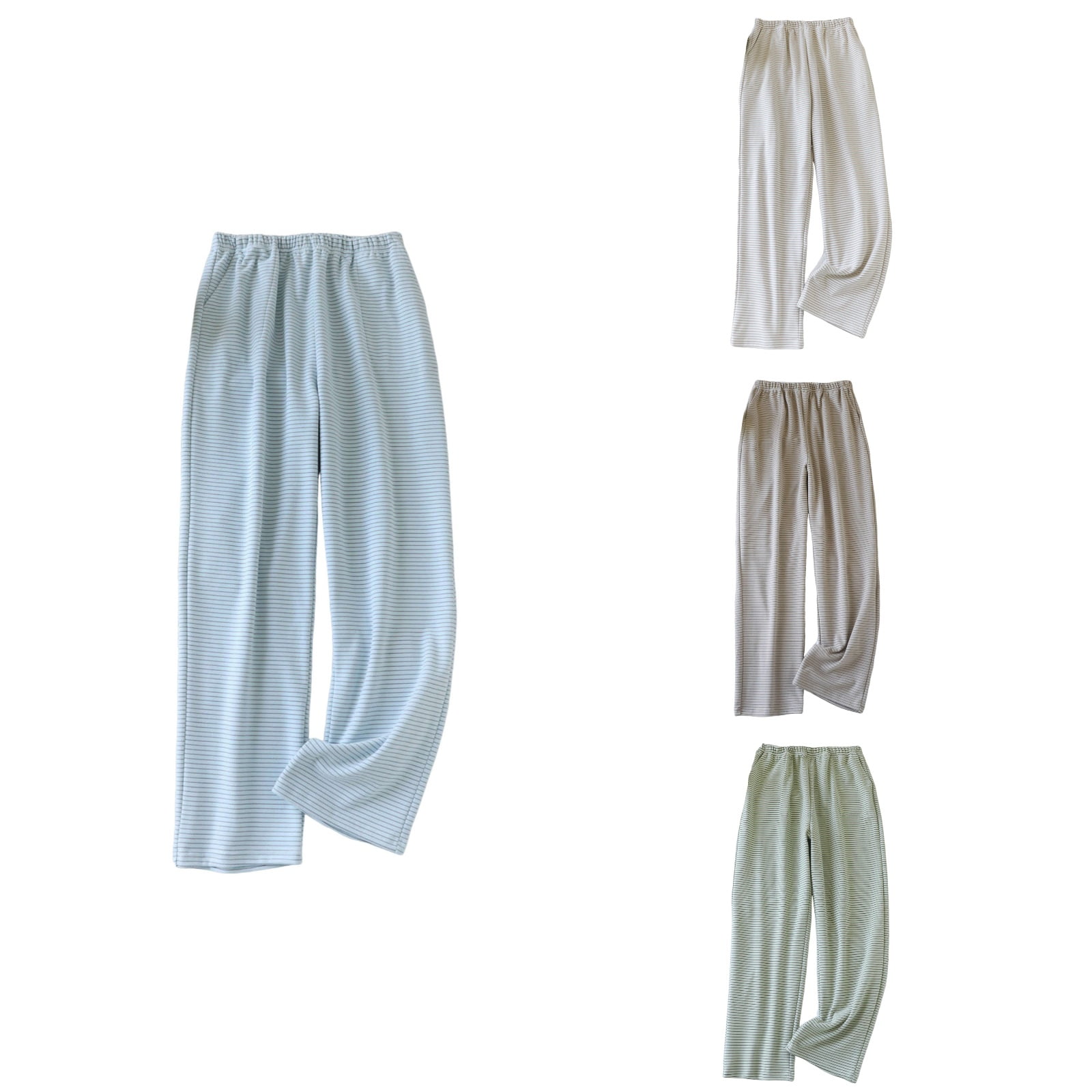 Antinious Women Casual Striped German Velvet Pajama Pants With Pockets ...