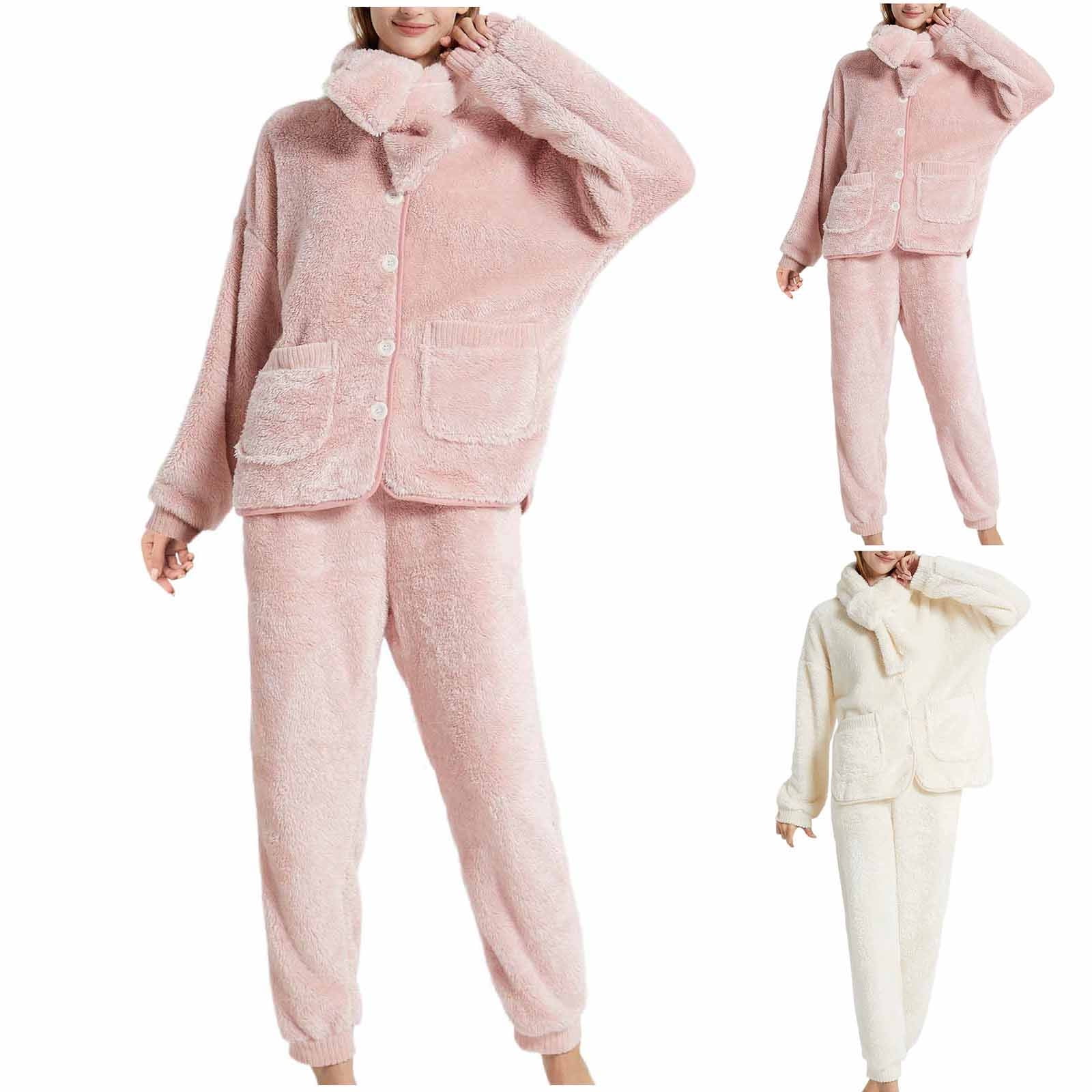 Antinious Women Solid Couple Style Flannel Long Sleeve Cardigan Warm ...