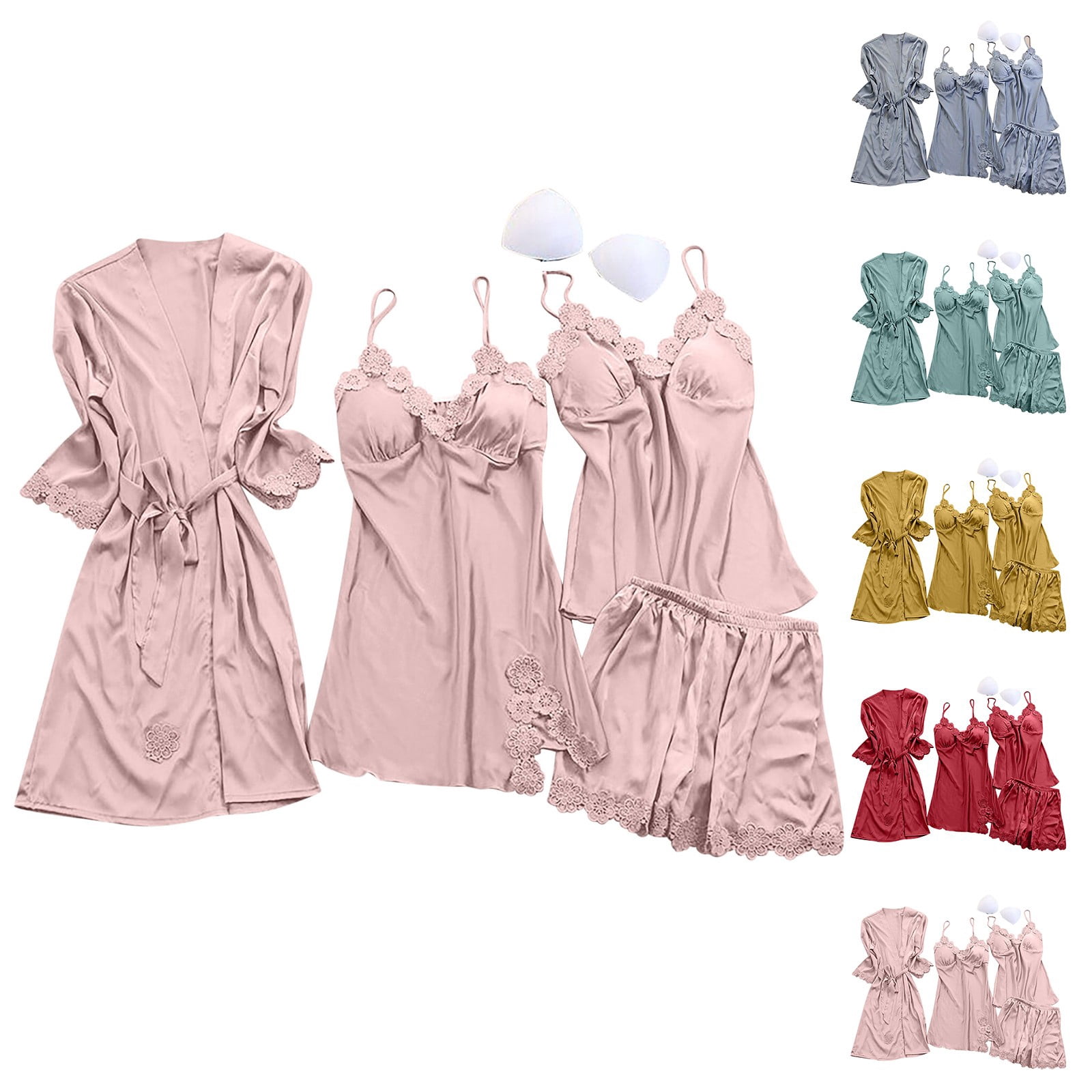 Antinious Women Solid Sleepwear Pajama Tops for Women + Pajama Pants ...