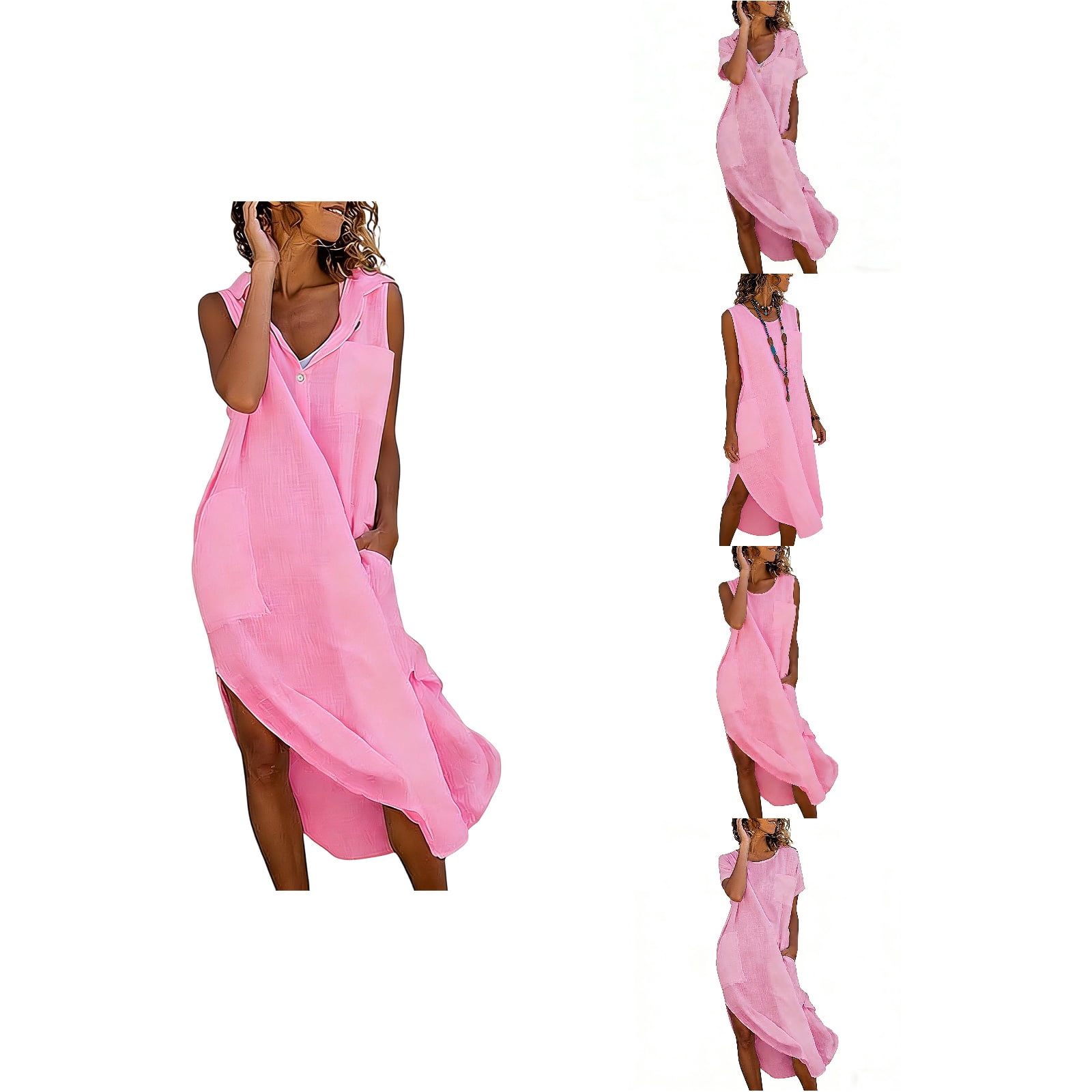 Antinious Womens Cami Princess Dresses Collared Sleeveless Summer ...