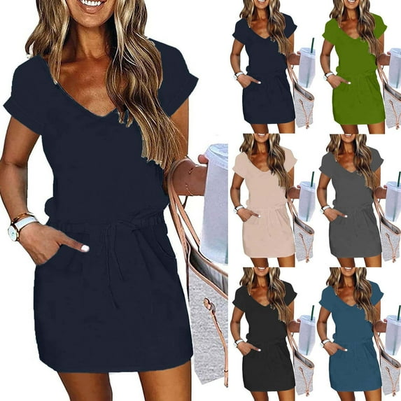 Antinious Womens Dresses for Party,Ladies Casual Beach Dress,Holiday ...