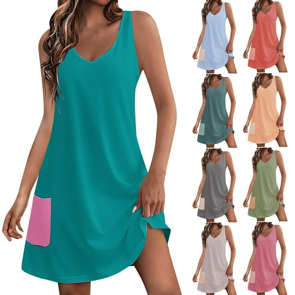 Antinious Womens Dresses for Party,Ladies Casual Beach Dress,Summer ...