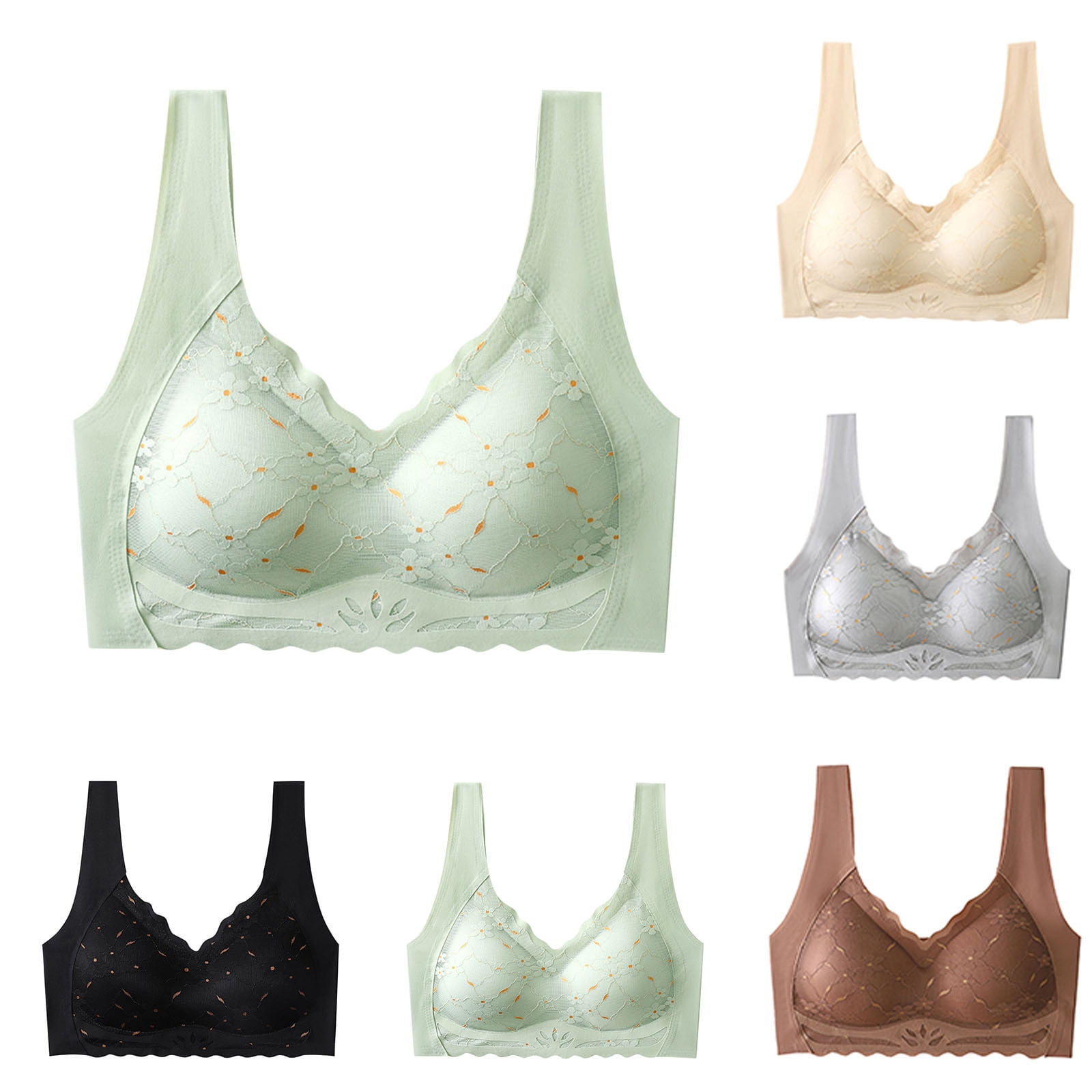 Antinious Womens Wireless Bras,Summer Plus Size Bra for Womens,No ...