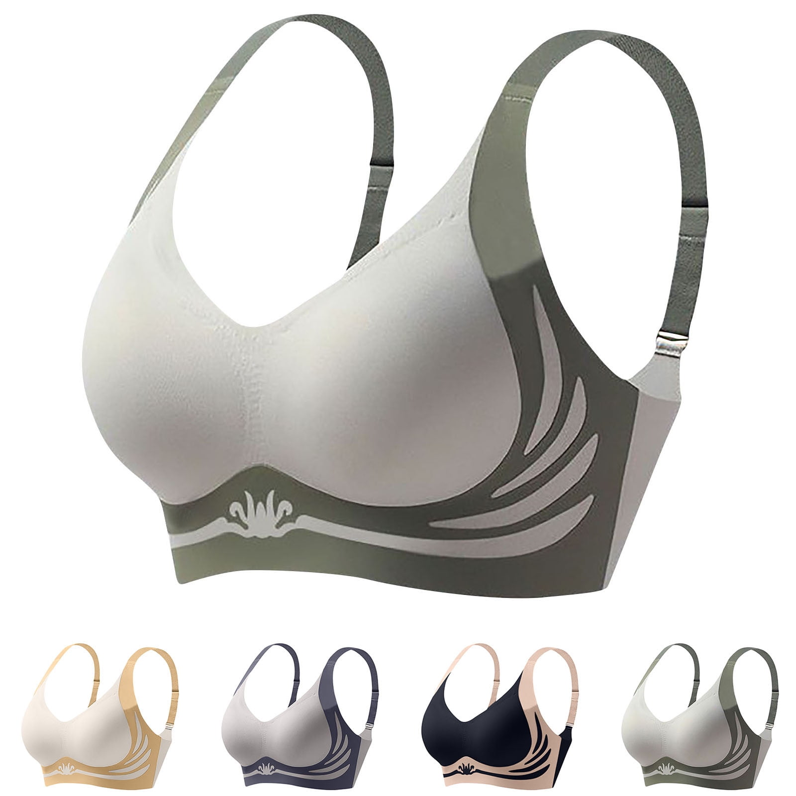 Antinious Womens Wireless Bras,Summer Plus Size Bra for Womens,Women ...