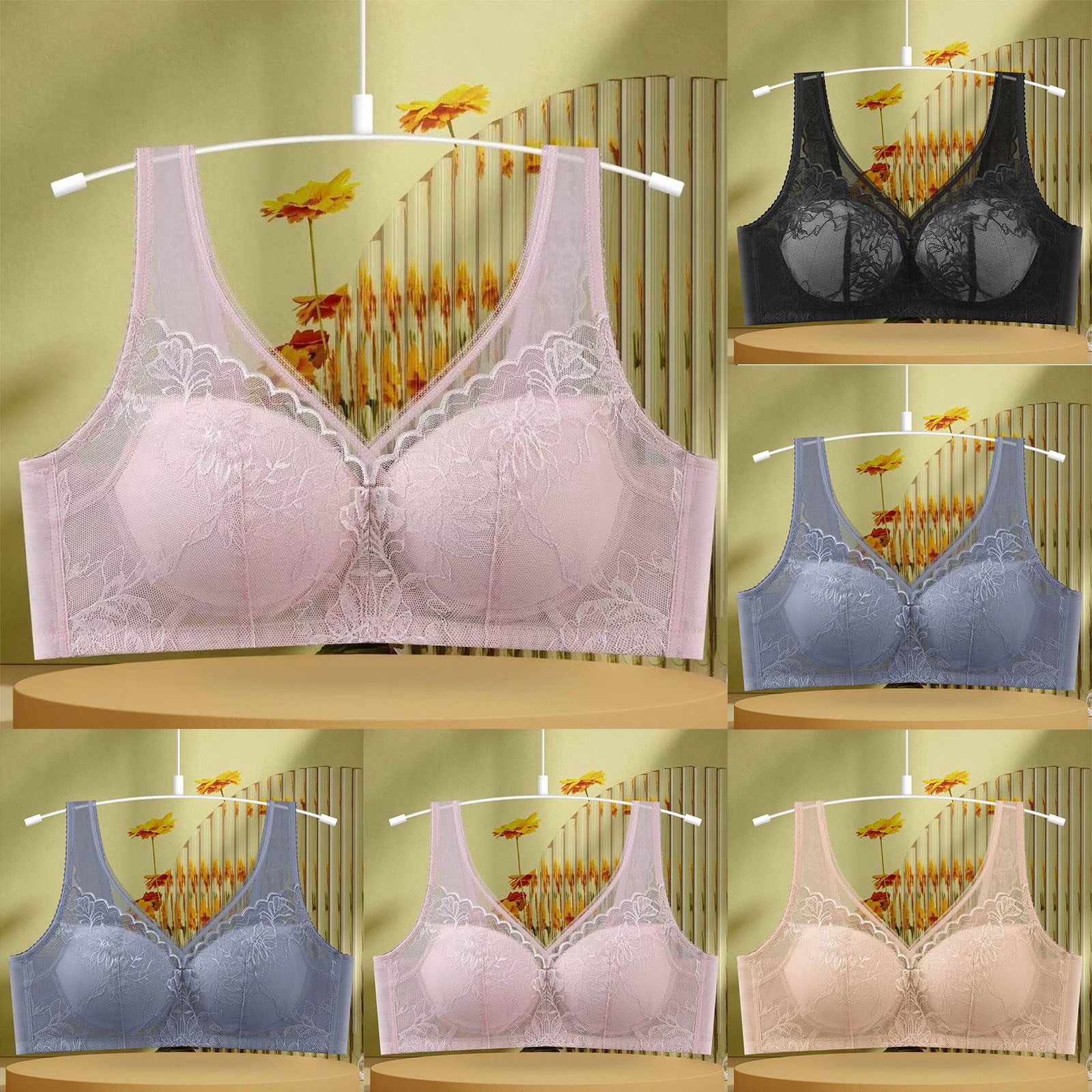 Antinious Womens Wireless Bras,Summer Plus Size Bra for Women,Womens ...