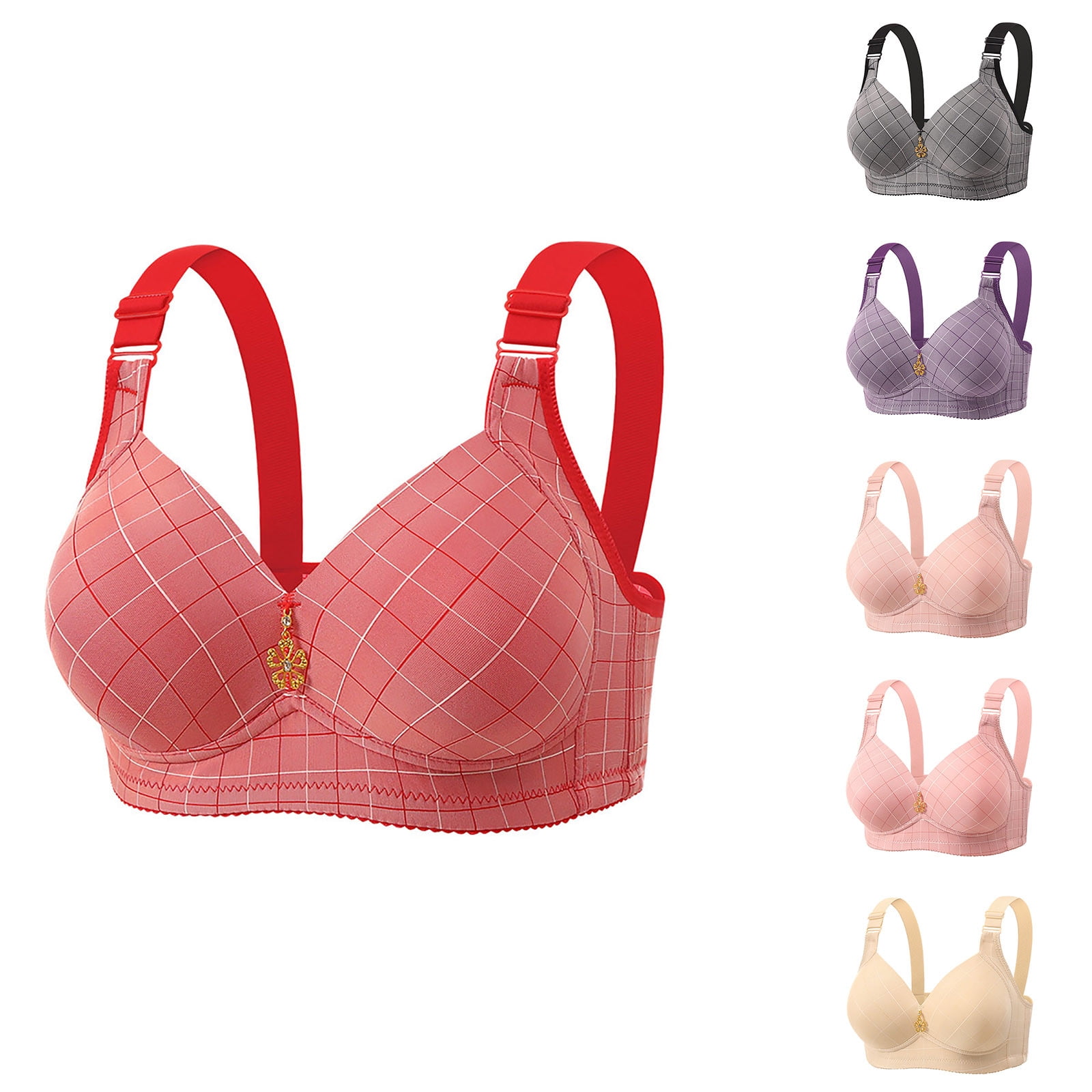 Antinious Womens Wireless Bras,Summer Plus Size Bra for Womens,Women's ...