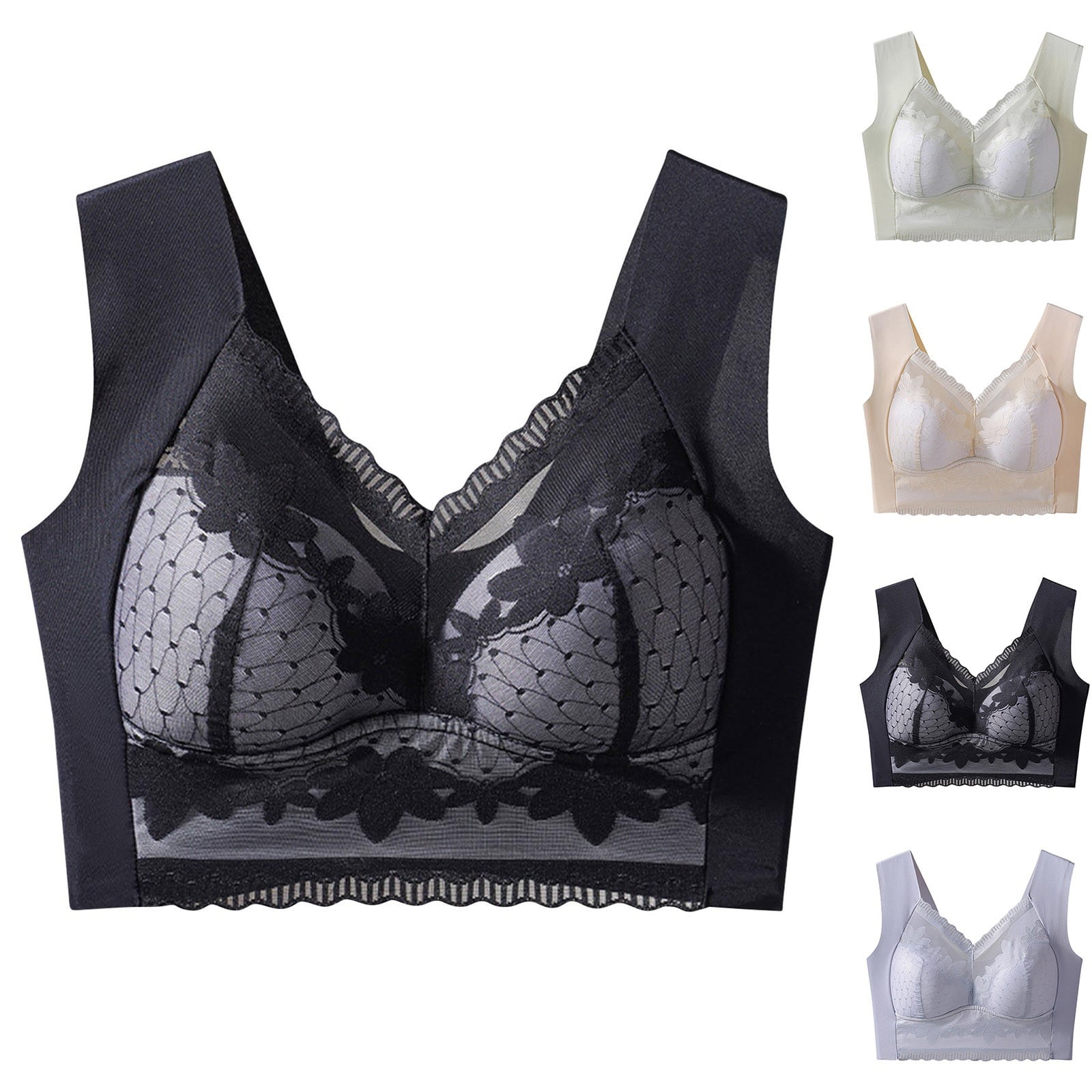 Antinious Womens Wireless Bras,Summer Plus Size Bra for Womens,Women's ...