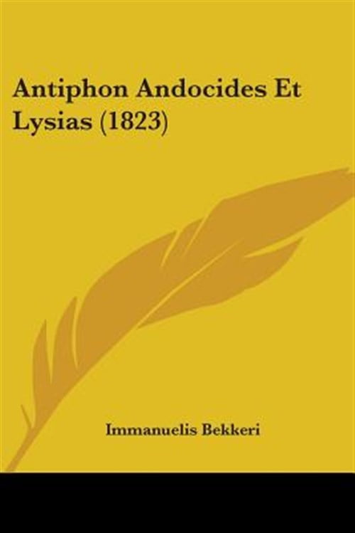 Pre-Owned Antiphon Andocides Et Lysias - Walmart.com