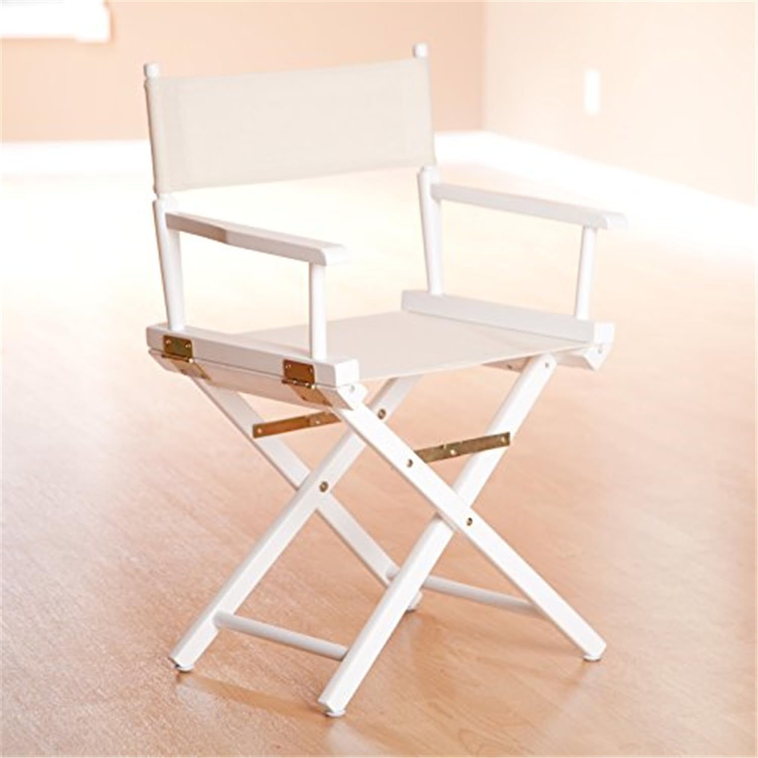 Antique 18" Director's Chair Solid Wood Folding Chair with Armrests ...