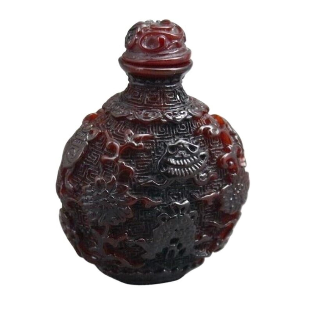 Antique African Buffalo Horn Seiko Relief Snuff Bottle Antique Vintage ...