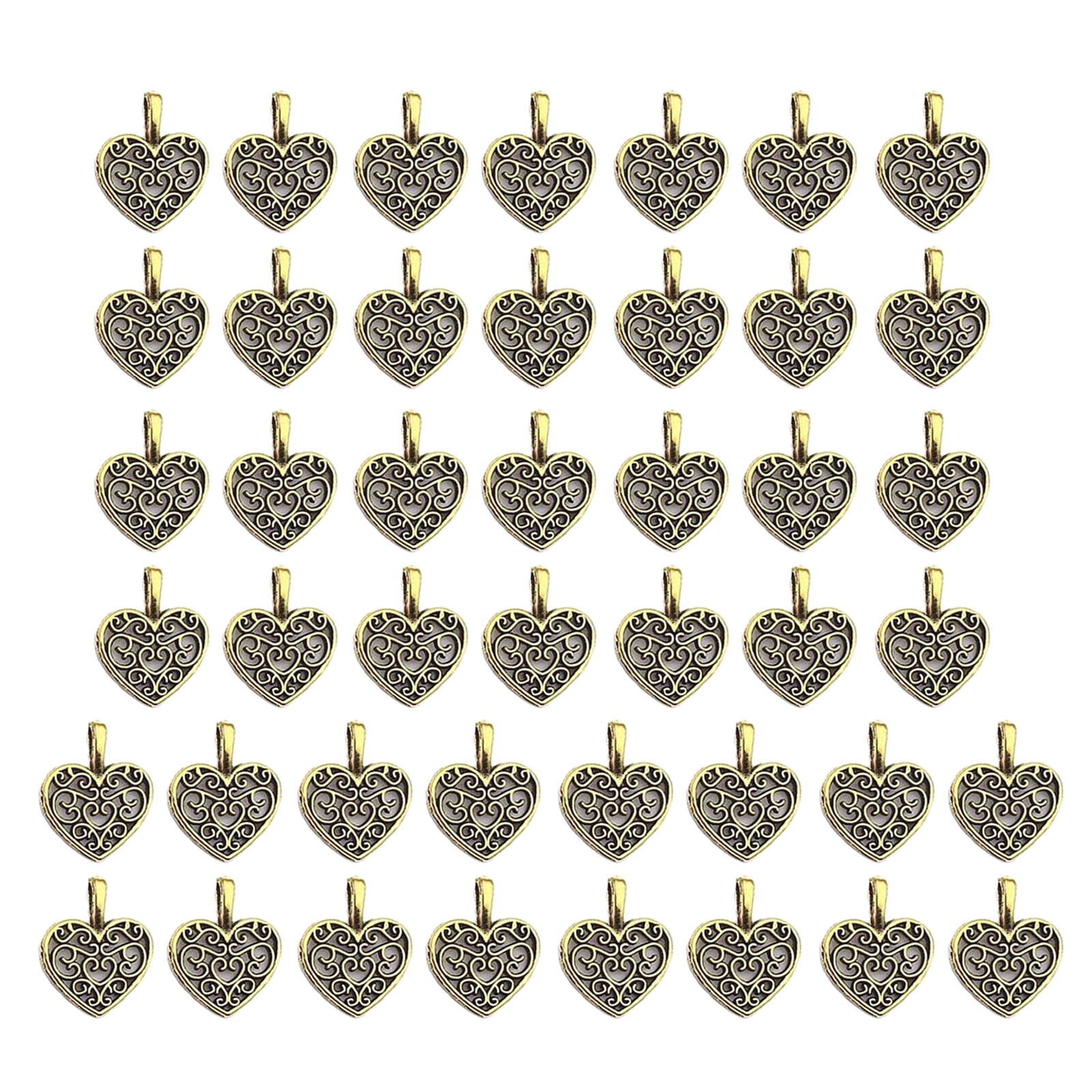 Antique Alloy Heart Jewelry Component For Necklace Decorations And ...