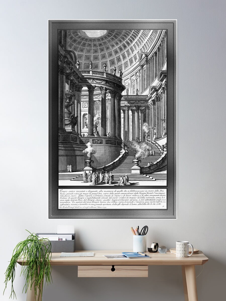 Antique Amtic Temple Engraving By Giovanni Battista Piranesi Classical ...