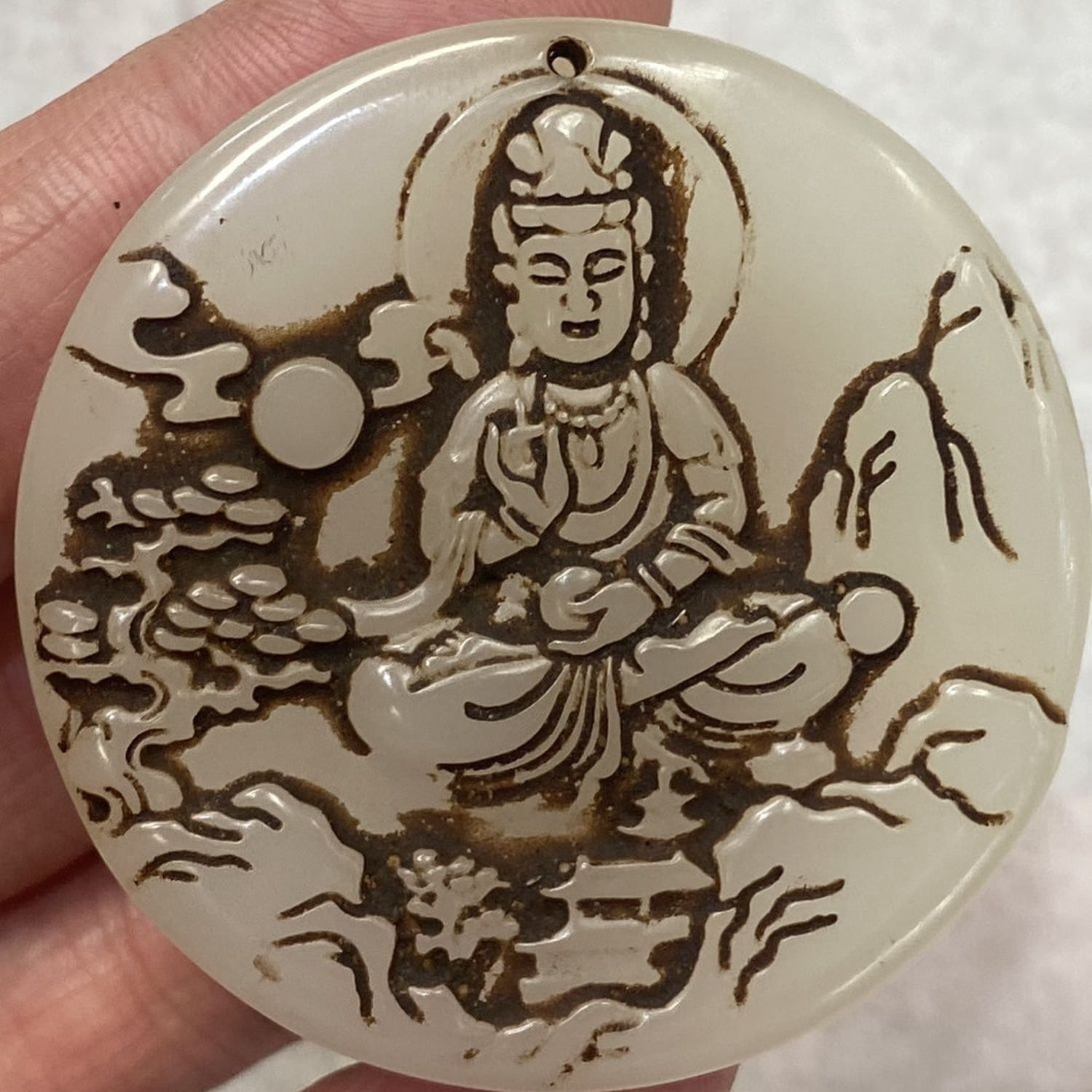 Antique Antique Antique Jade Old Jade Old Thing Pendant, Engraved ...