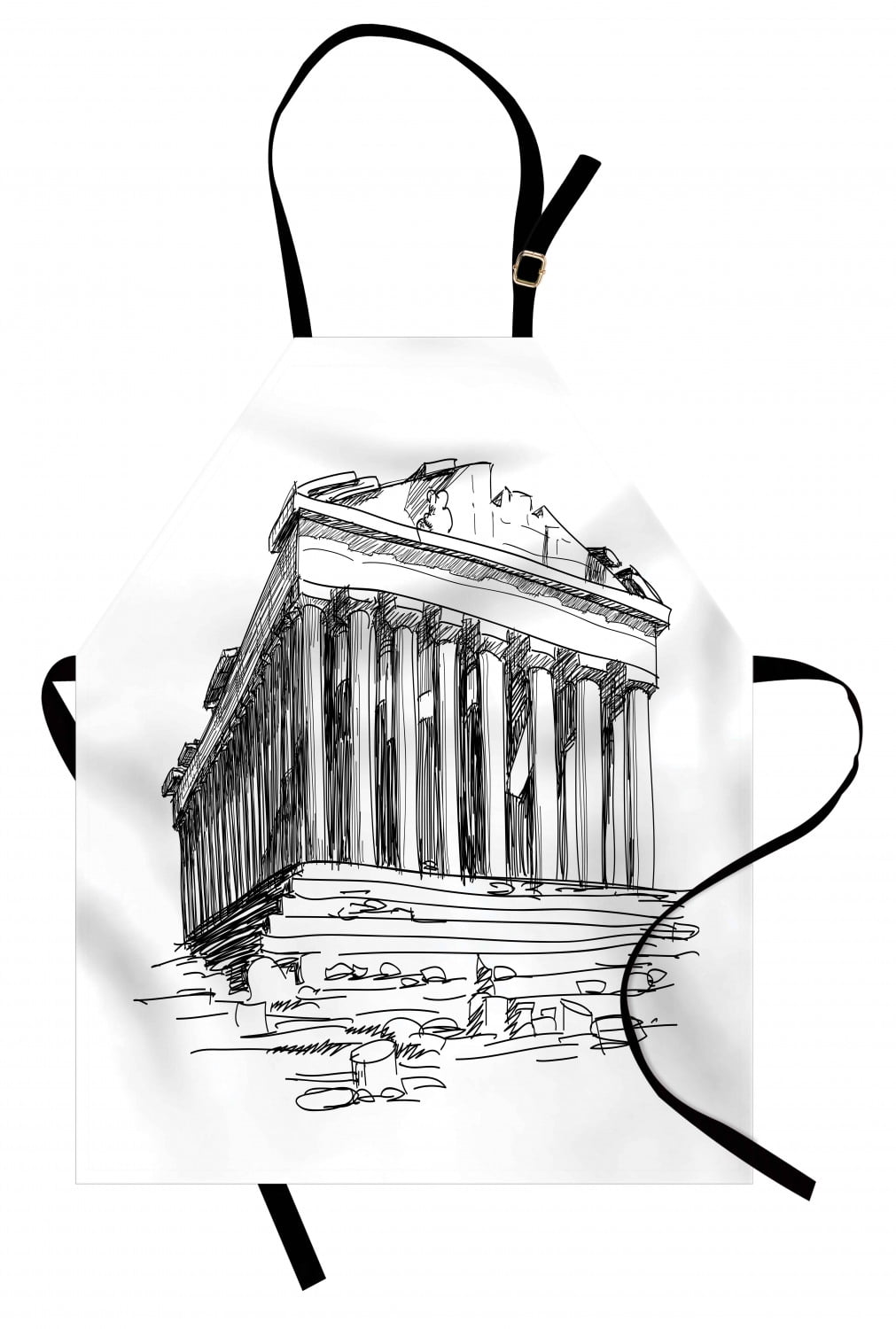 Antique Apron Hand Drawn Greece Pantheon Sketch Antique Roman ...