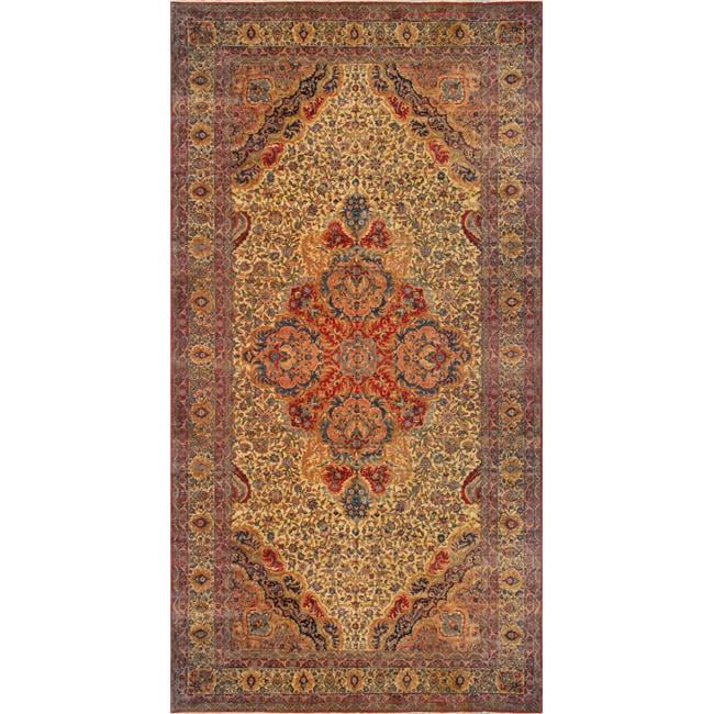 Antique Azerbaijan Ivory Lamb's Wool Area Rug - Walmart.com