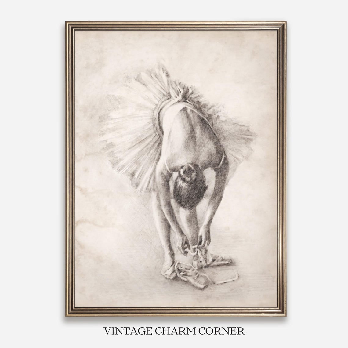 Antique Ballerina Study Wall Art Print, Unframed Paper Poster 24x36in ...