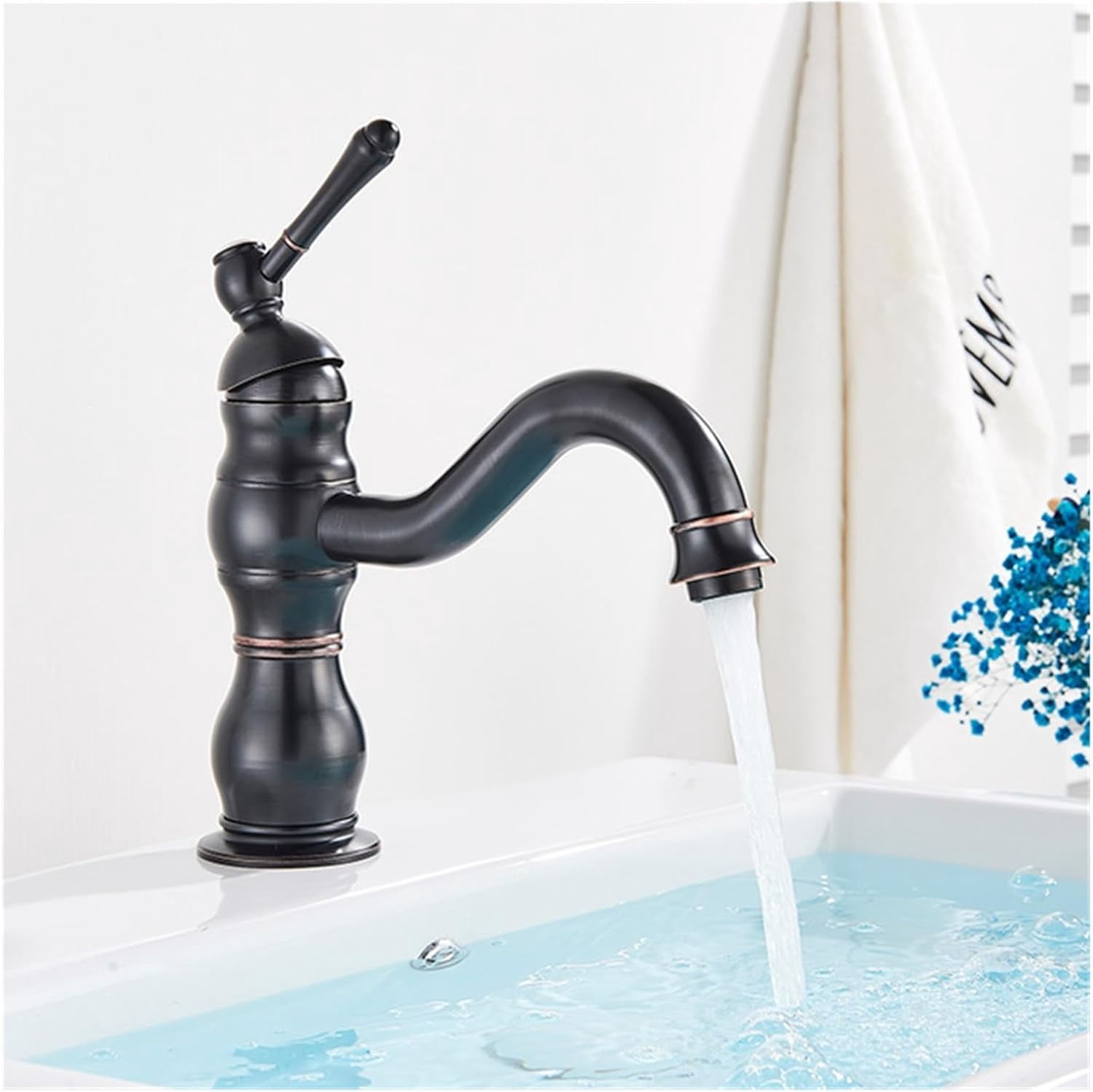 Antique Basin Faucet Brass Single Handle 360 \u200b\u200bDegree Swivel ...