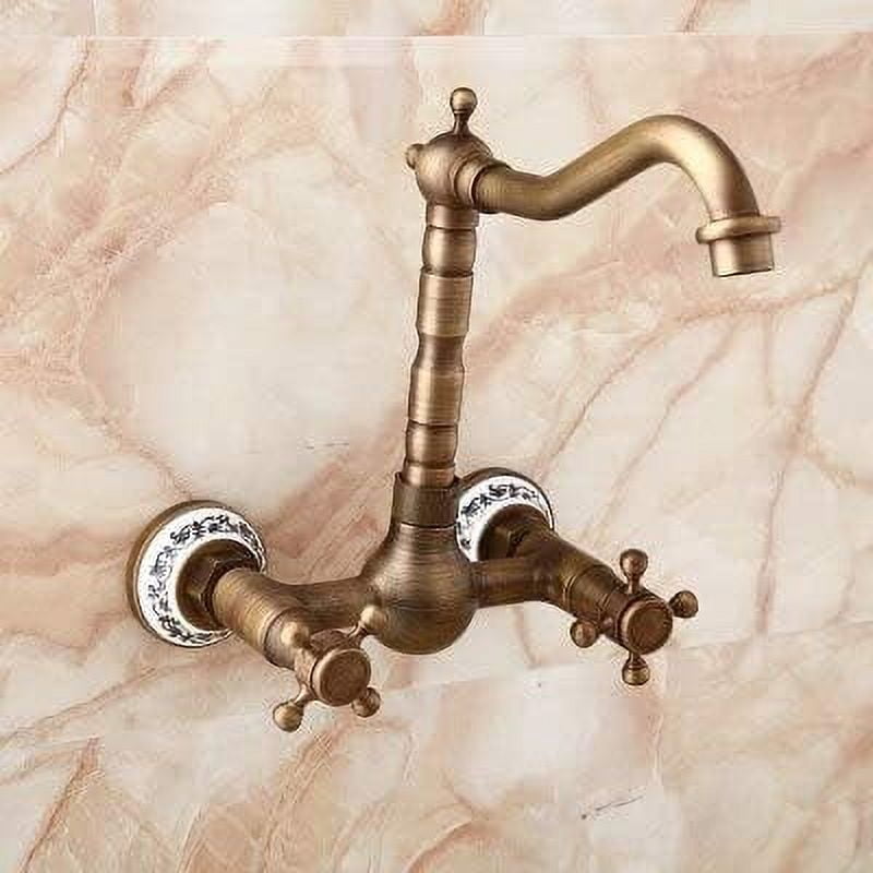 Antique Basin Kitchen Sink Mixer Tap Swivel Faucet Retro Bronze Fashion ...