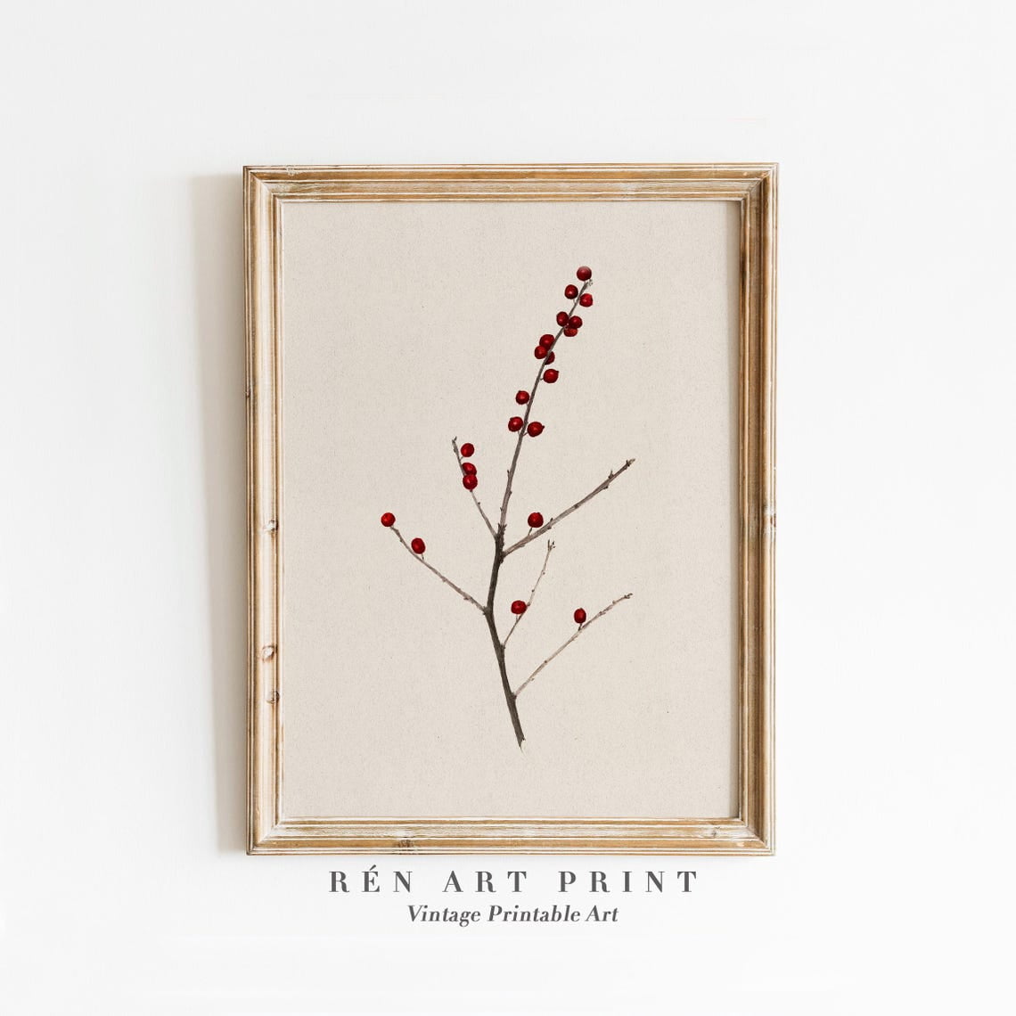 Antique Berry Branch Vintage Botanical Poster Poster, Unframed Size ...