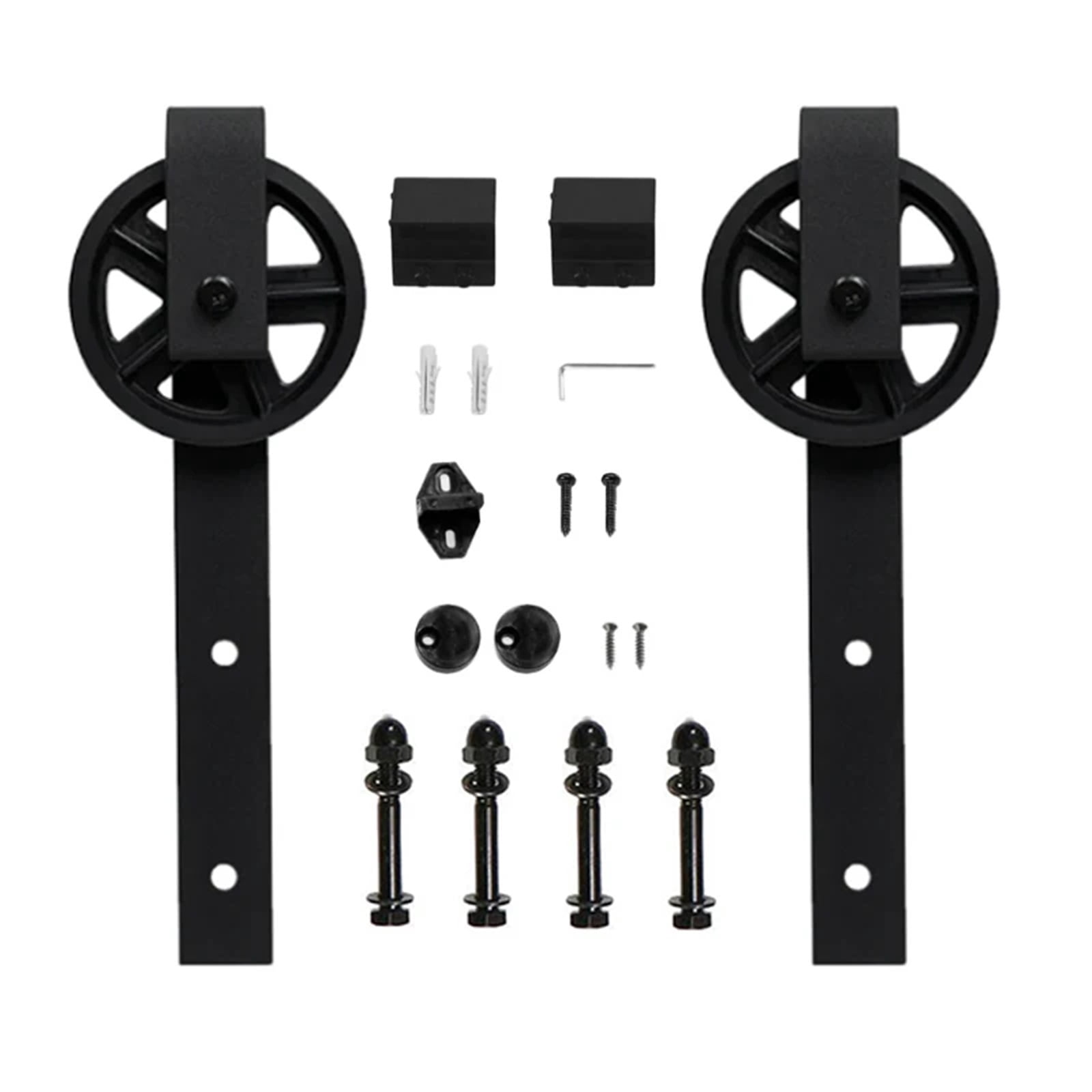 Antique Big Rollers Steel Sliding Barn Wood Door Hardware Kit Closet ...