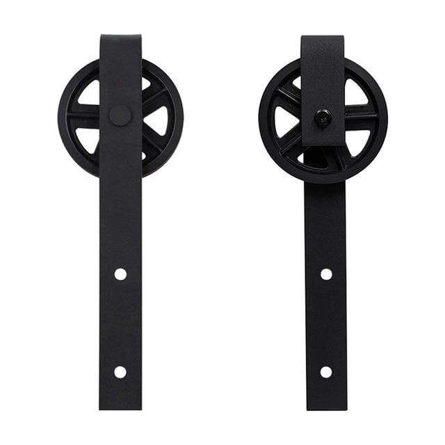 Antique Big Rollers Steel Sliding Barn Wood Door Hardware Kit, Closet ...