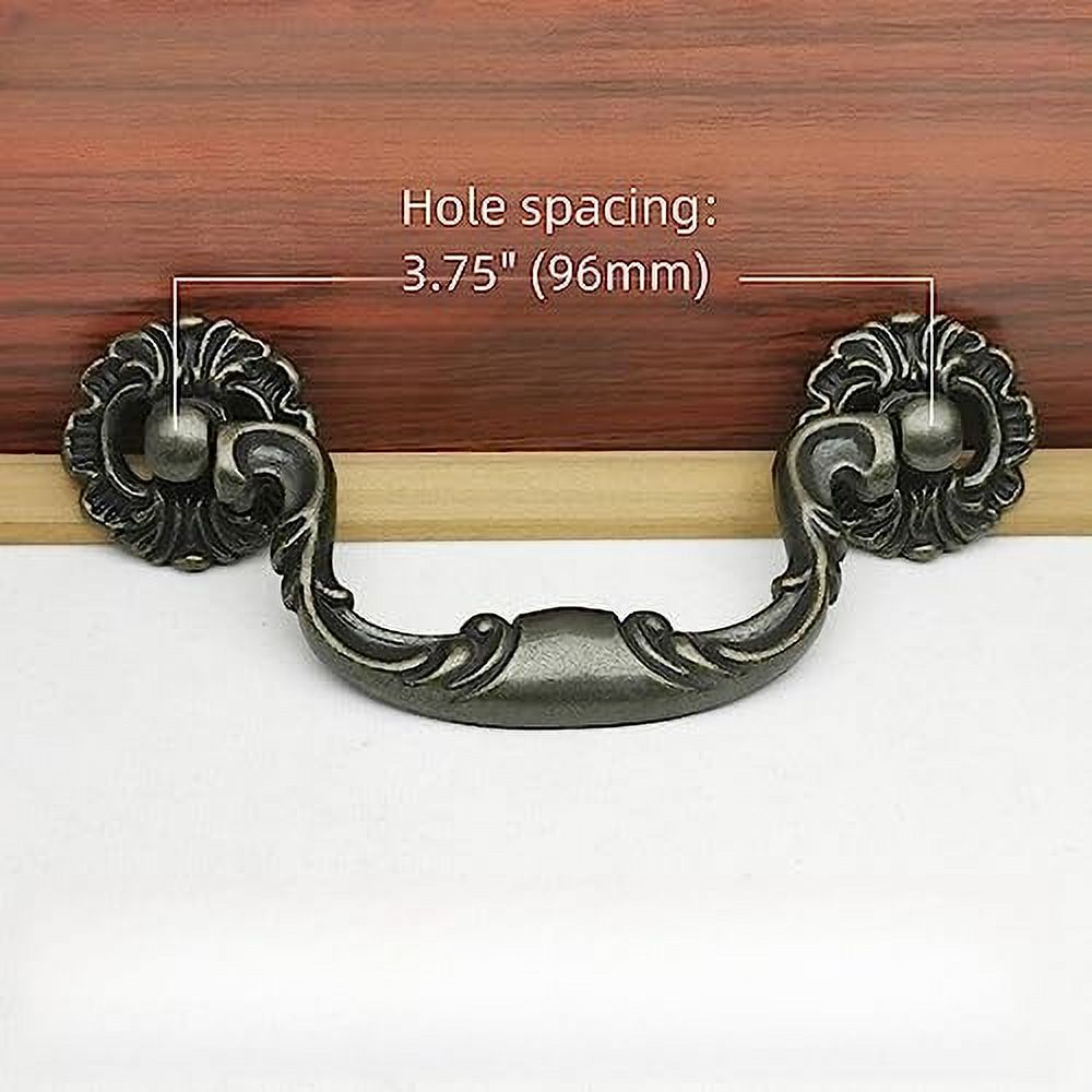 Antique Black Cabinet Drawer Pulls 3.75 Inch Hole Pitch Pulls Antique ...