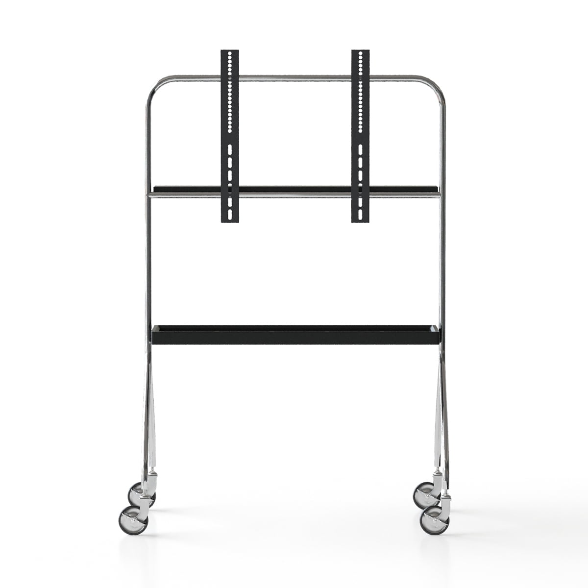 Antique Black Movable Floor TV Stand for 43-70 Inch Displays | 360 ...