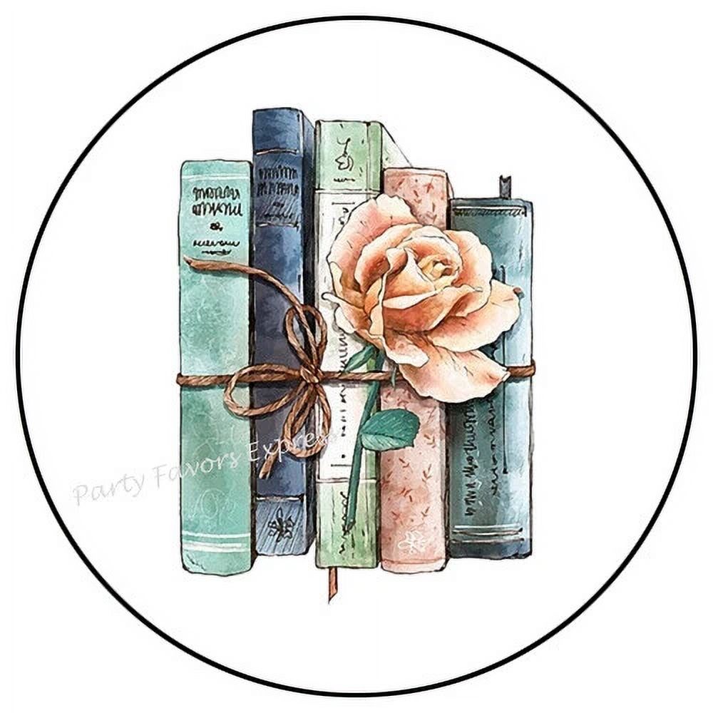 Antique Books Tied With Rose Envelope Seals Labels Party Favors ...