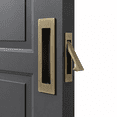 Antique Brass 6 Inch 2 Set Flush Pocket Door Hardware Pull Handles ...
