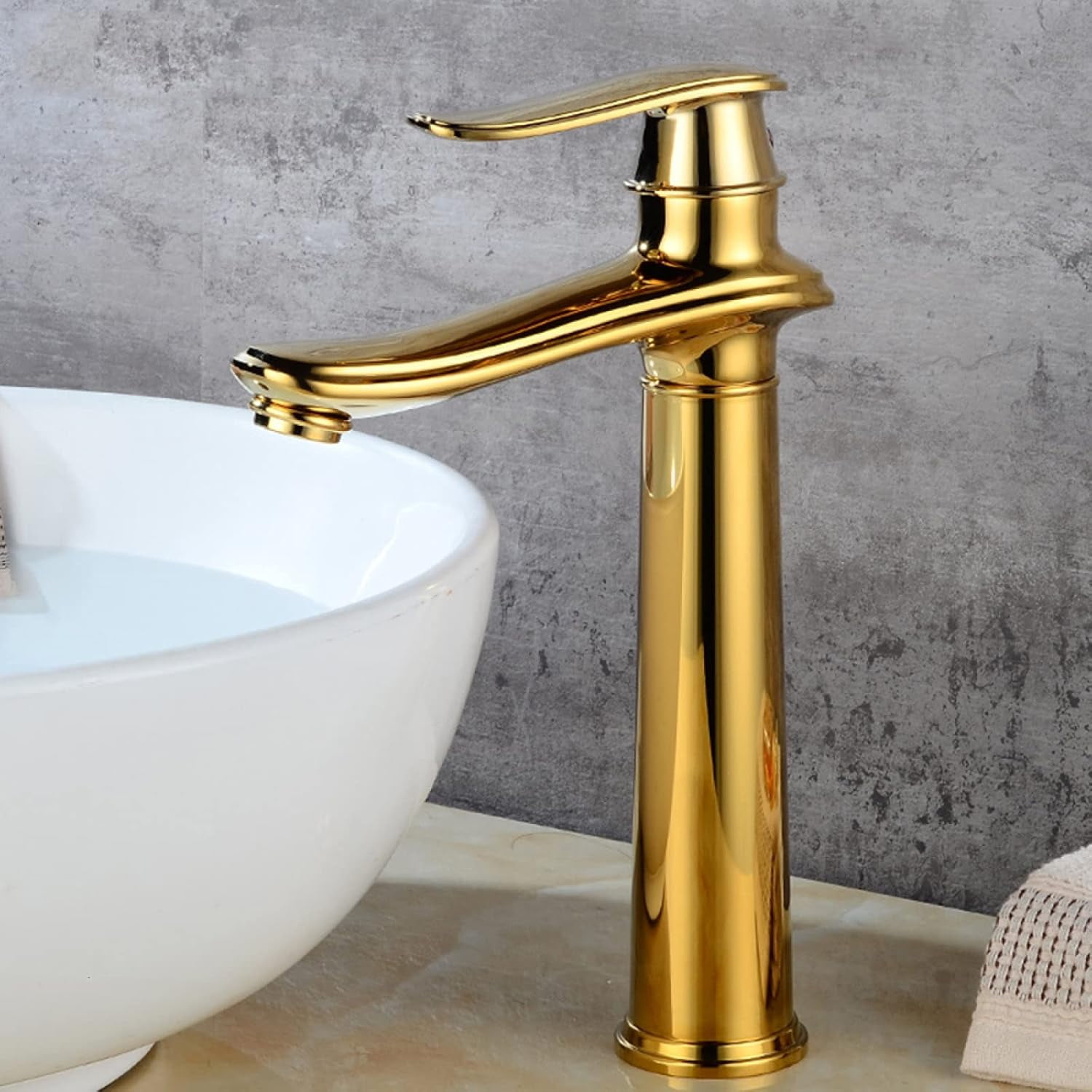 Antique Brass Bathroom Faucet, Single Handle Basin Mixer Tap for Hot ...