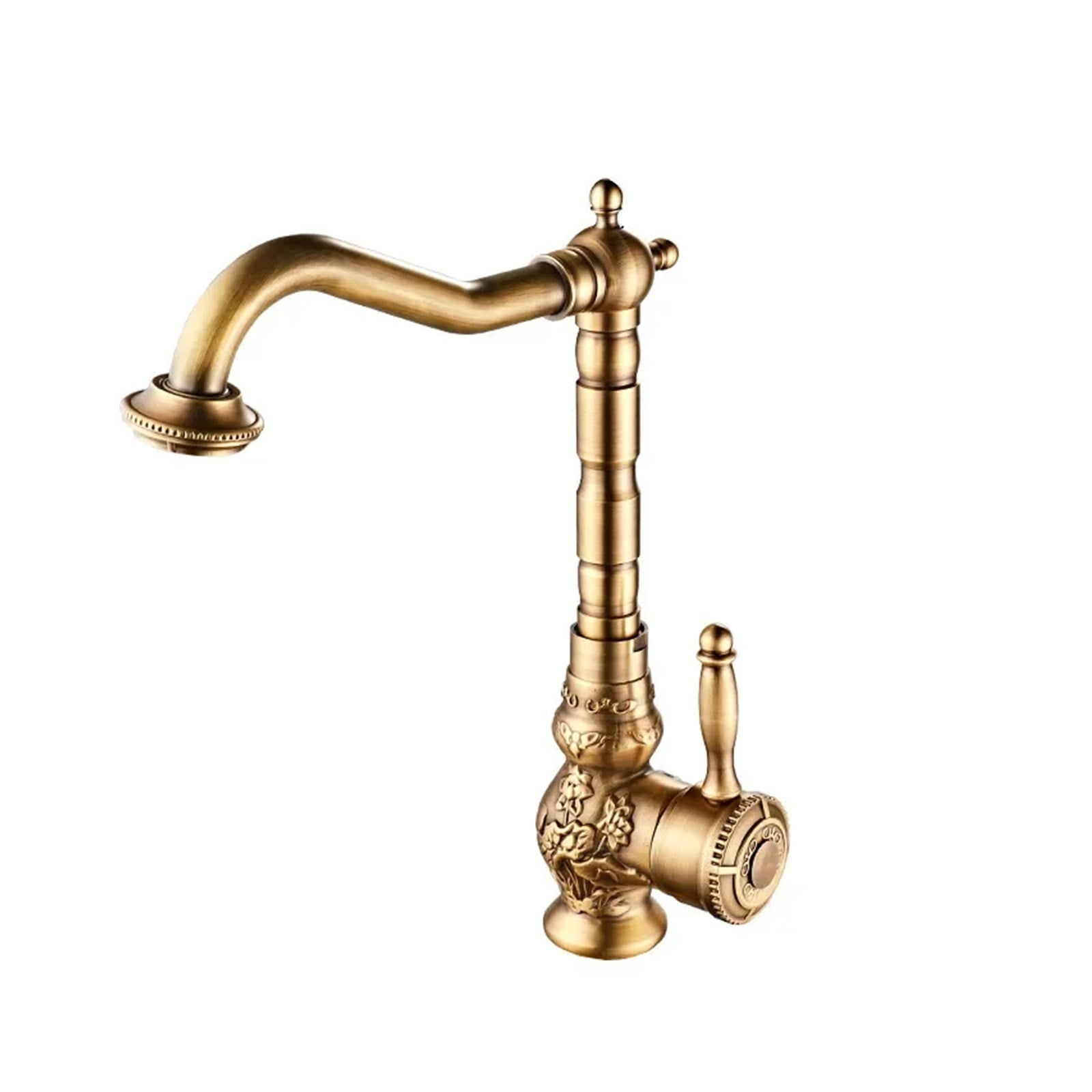 Antique Brass Bathroom Faucet, Washbasin Retro Classic Kitchen Mixer ...