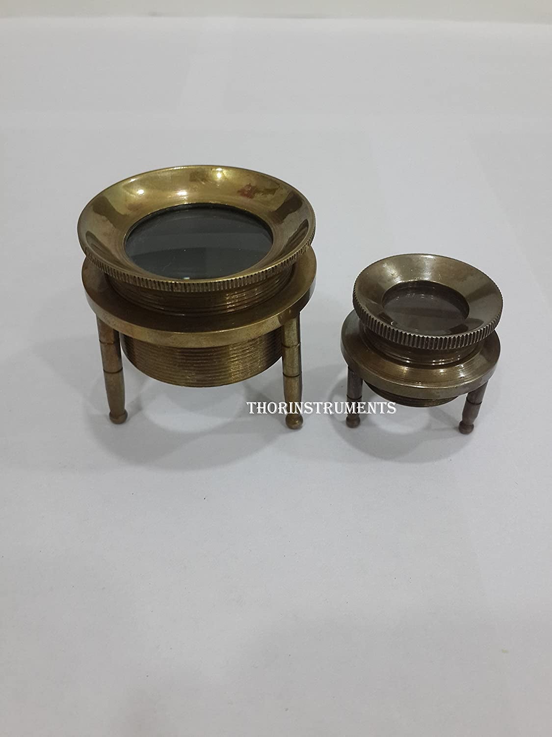 Antique Brass Chart Magnifying Glass Set of 2 Piece Map Reader Glass ...