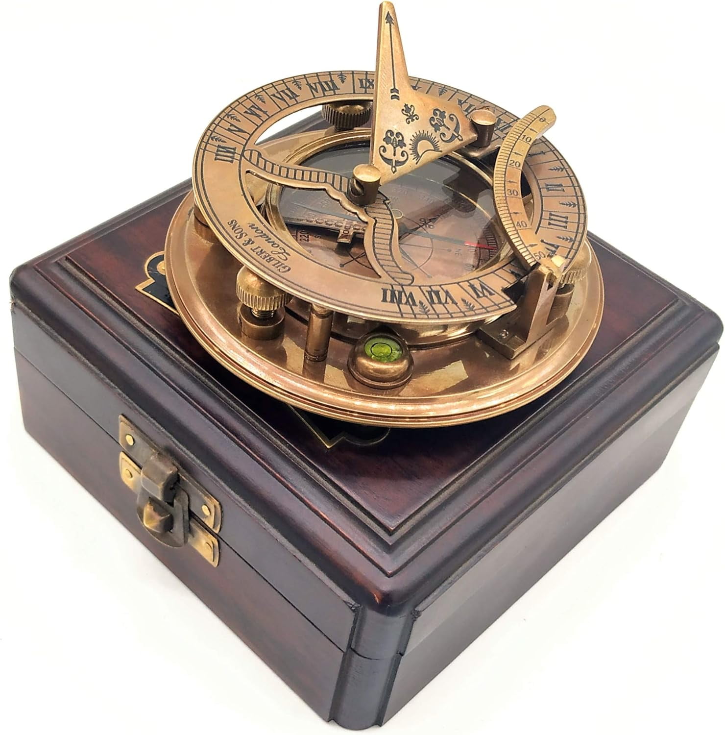Antique Brass & Copper Sundial Compass – A Unique Gift of Elegance with ...