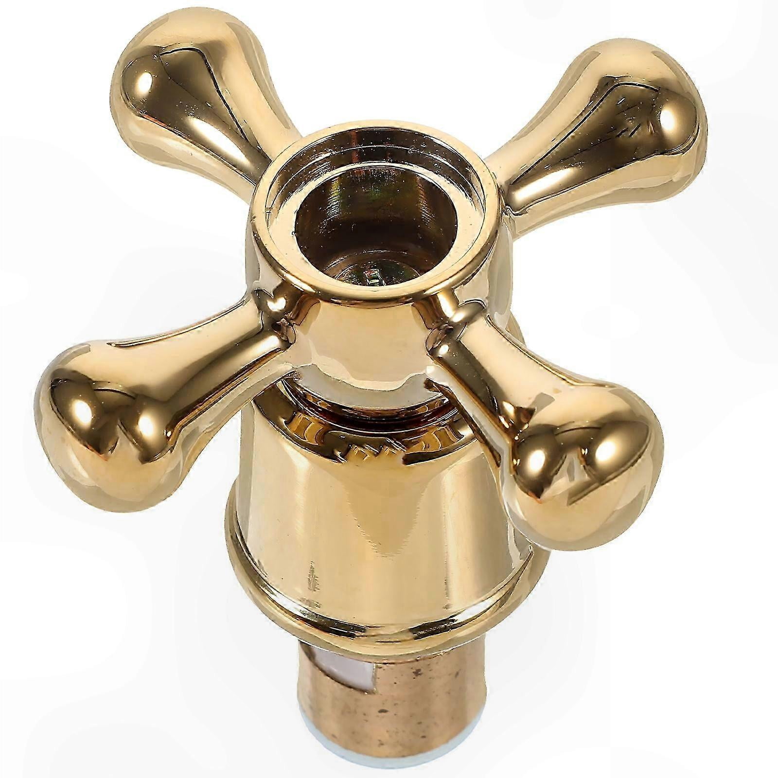 Antique Brass Cross Handle Faucet Knob for Bathroom Sink Tap - 1 Set6 ...