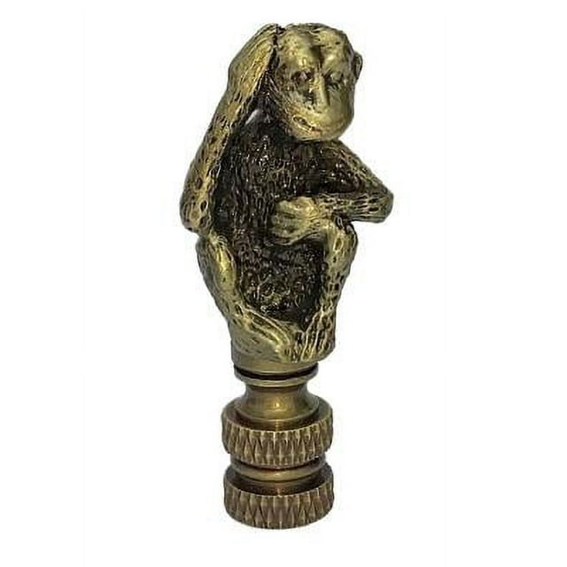 Antique Brass Decorative Monkey Lamp Shade Finial - Walmart.com
