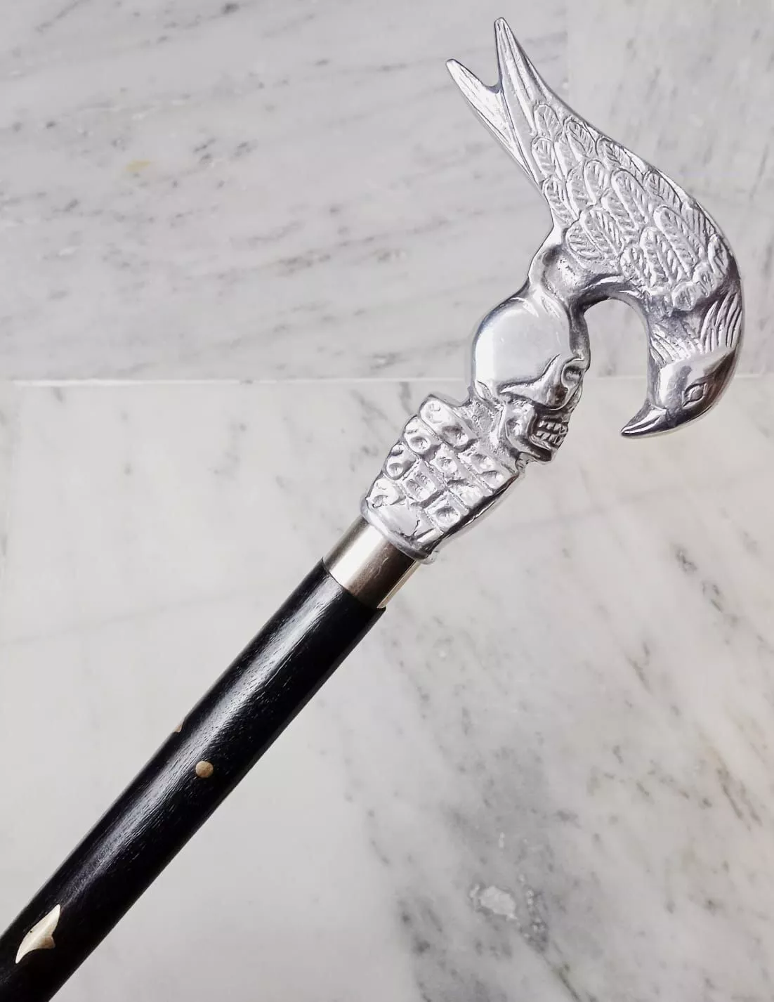 Antique Brass Designer Victorian Bird Handle Wooden Walking Cane ...