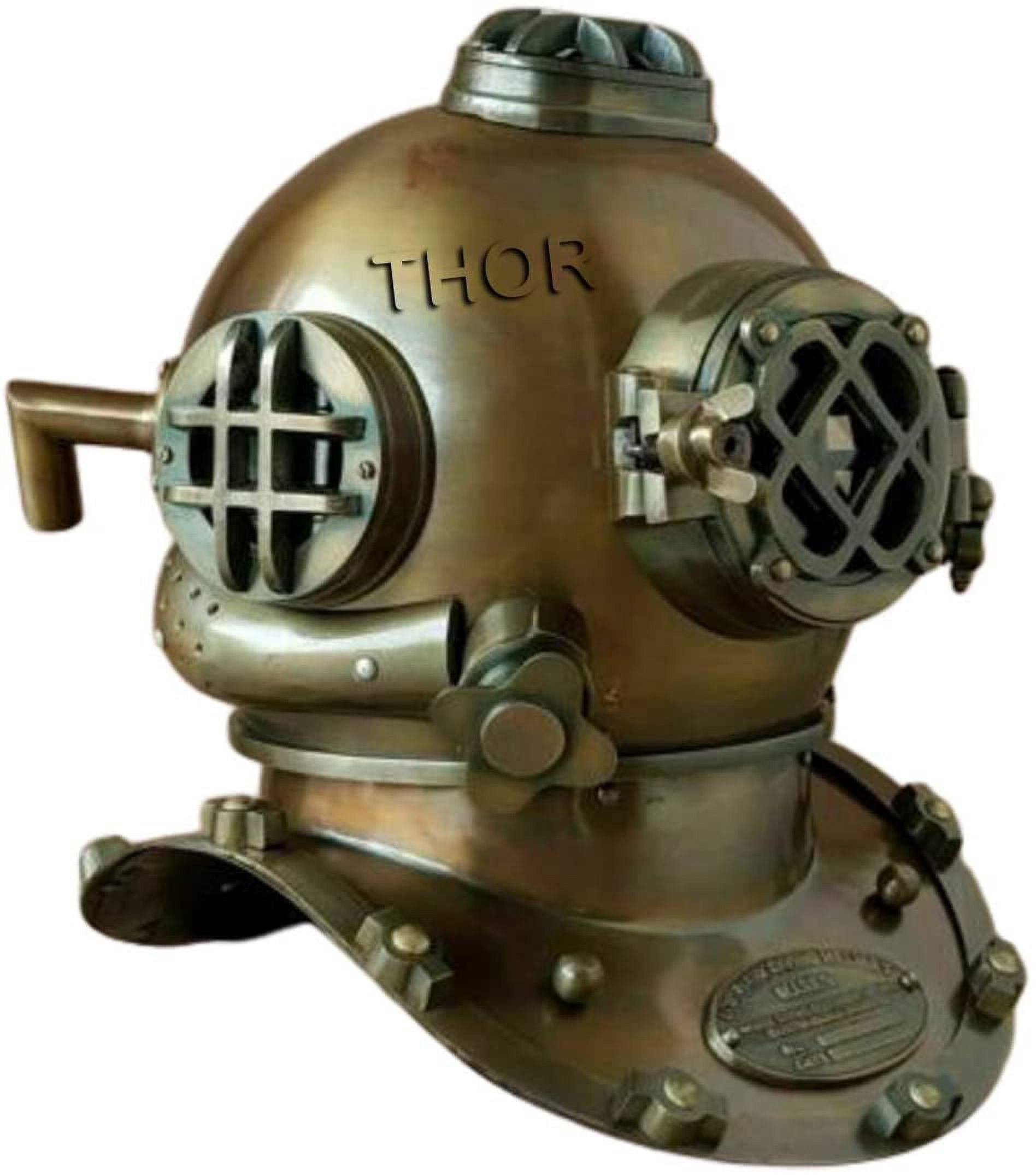 Antique Brass Diving Divers Helmet Steel Vintage Mark V 18" - Walmart.com