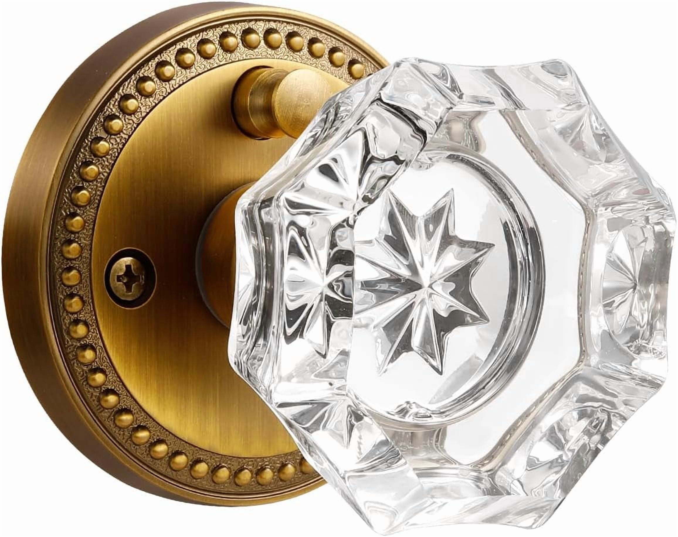 Antique Brass Door Knobs Crystal Door Knob Interior Privacy Door Knob ...
