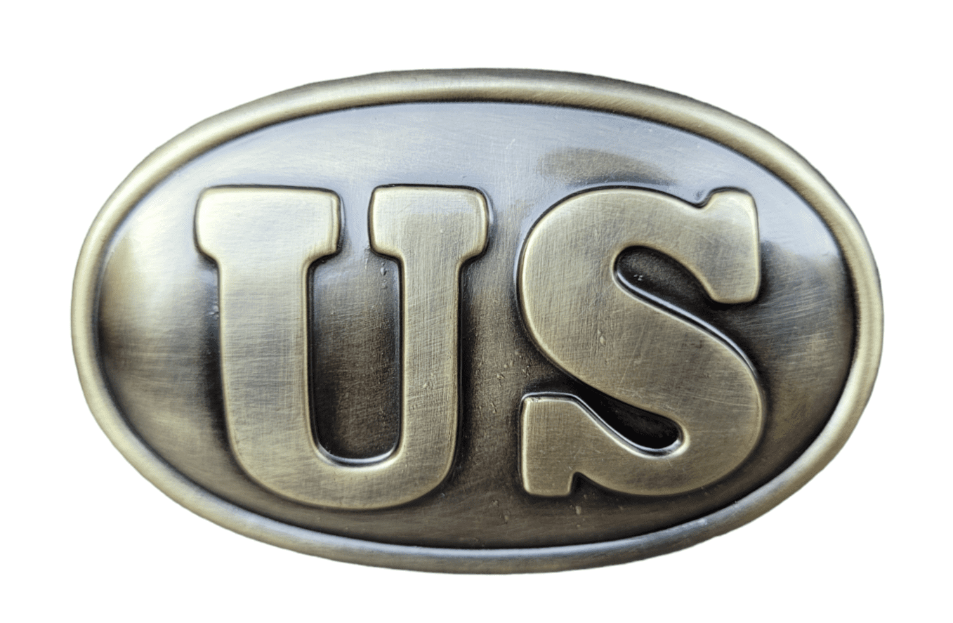 Antique Brass Finish US Belt Buckle US Civil War Infantry Union Army ...
