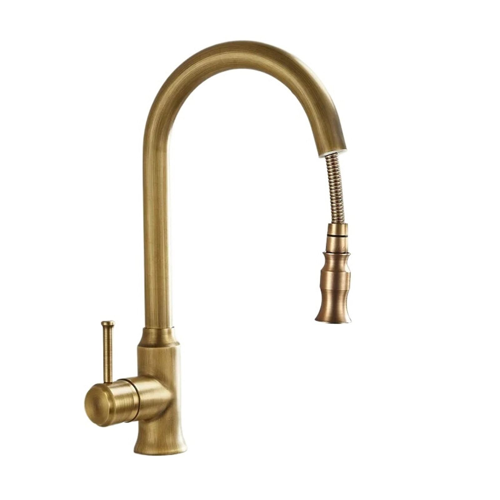 Antique Brass Kitchen Pull Out Spout Kitchen Faucet - Walmart.com