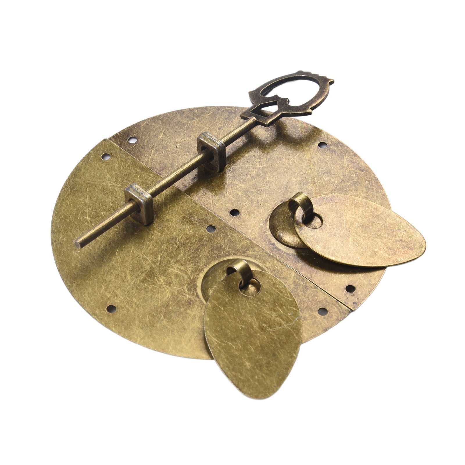 Antique Brass Knock Lock Latch Chinese Dynasty Style Antique Brass Easy ...