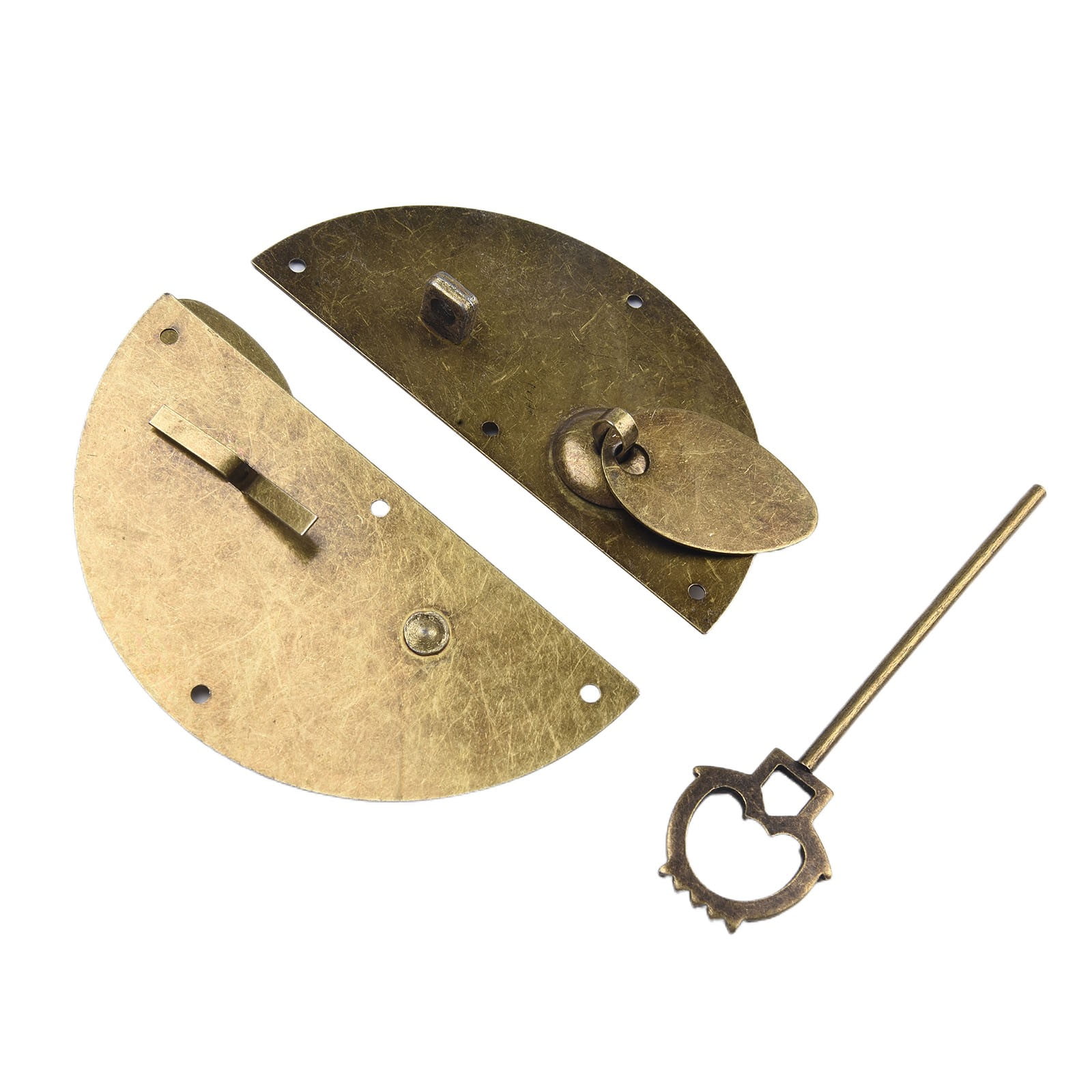 Antique Brass Knock Lock Latch Chinese Dynasty Style Antique Brass Easy ...