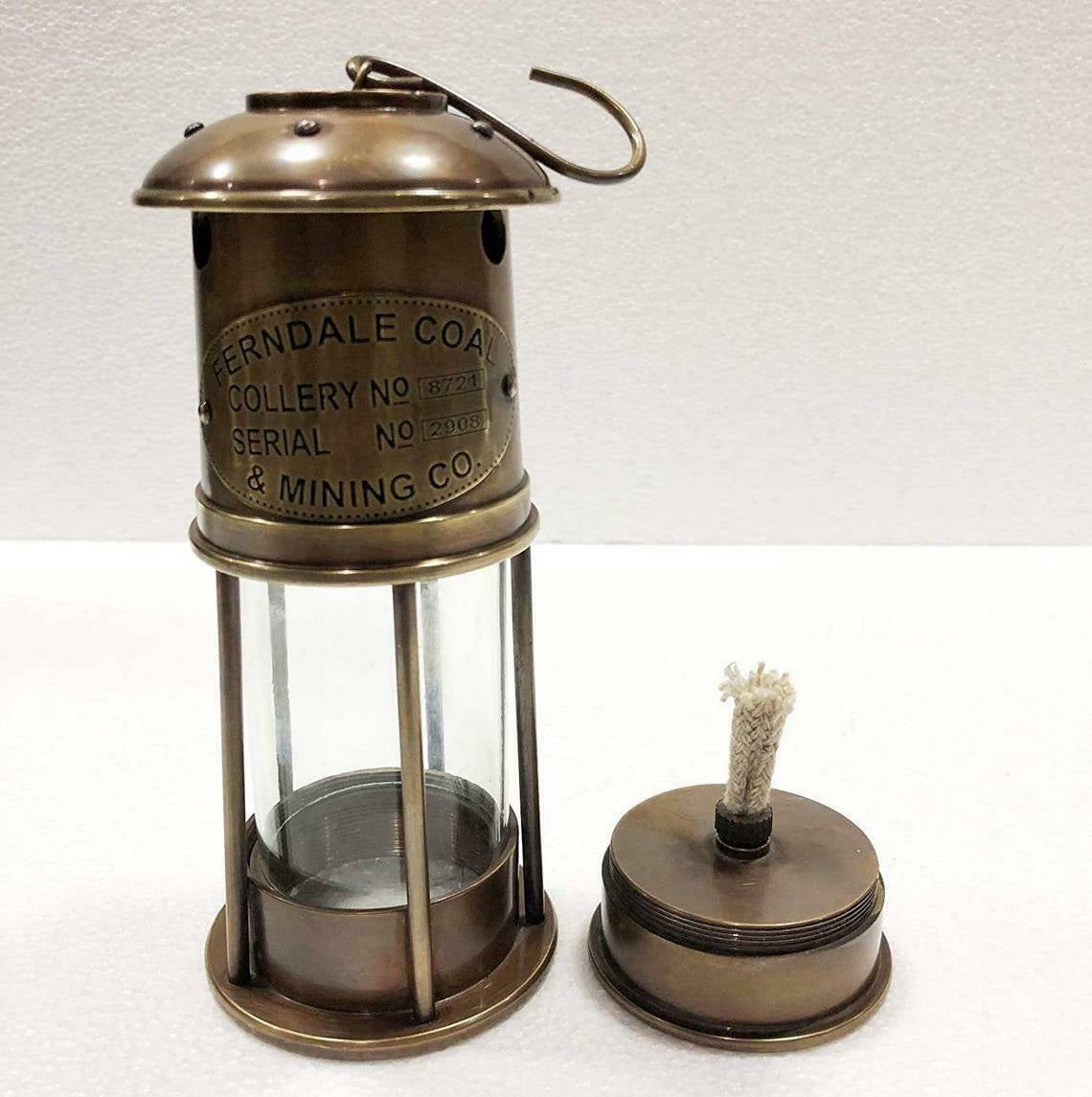 Antique Brass Minor Oil Lamp Maritime Ship Lantern 7 handmade vintage ...