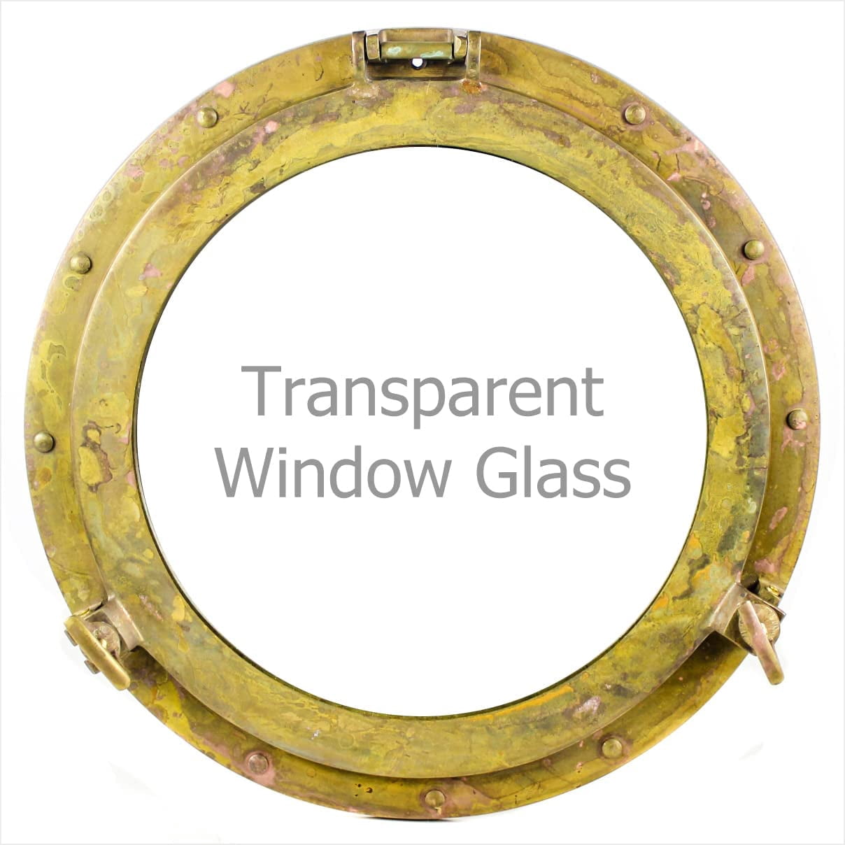 Antique Brass Porthole Mirror | Maritime Ship's Decor | Wall Hanging ...