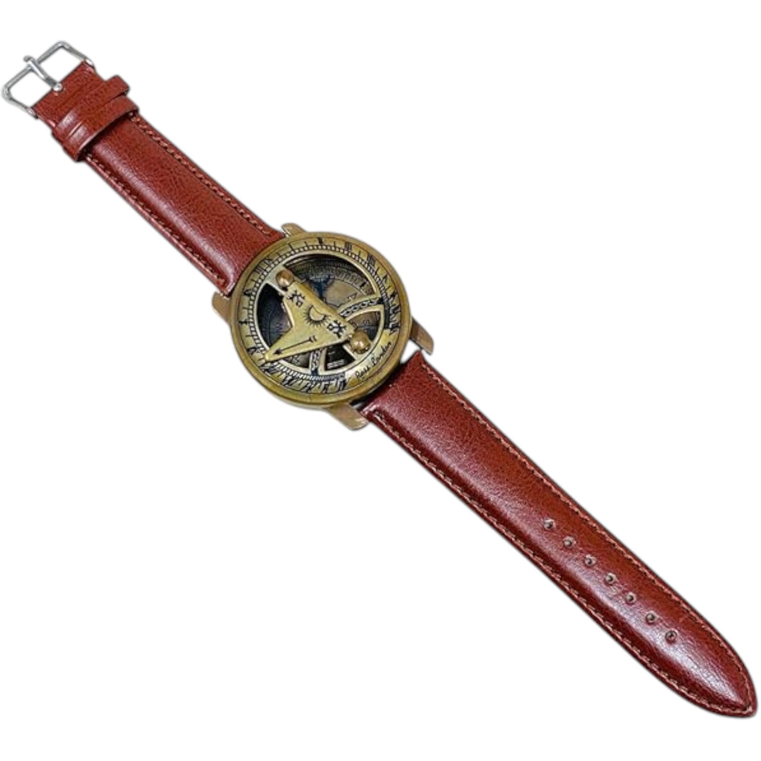Antique Brass Sundial Compass Steampunk Wrist Watch – Nautical Marine ...