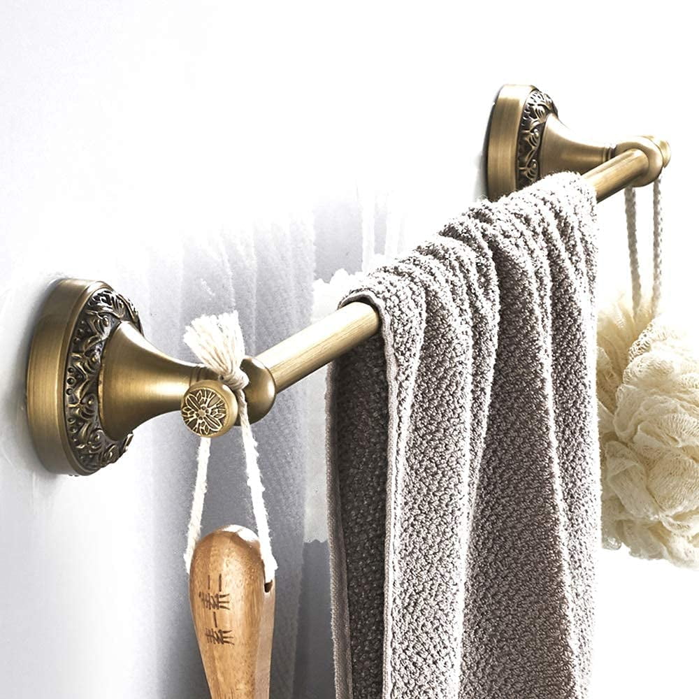 Antique Brass Towel Bar Set, Adjustable Bathroom Accessories Include ...