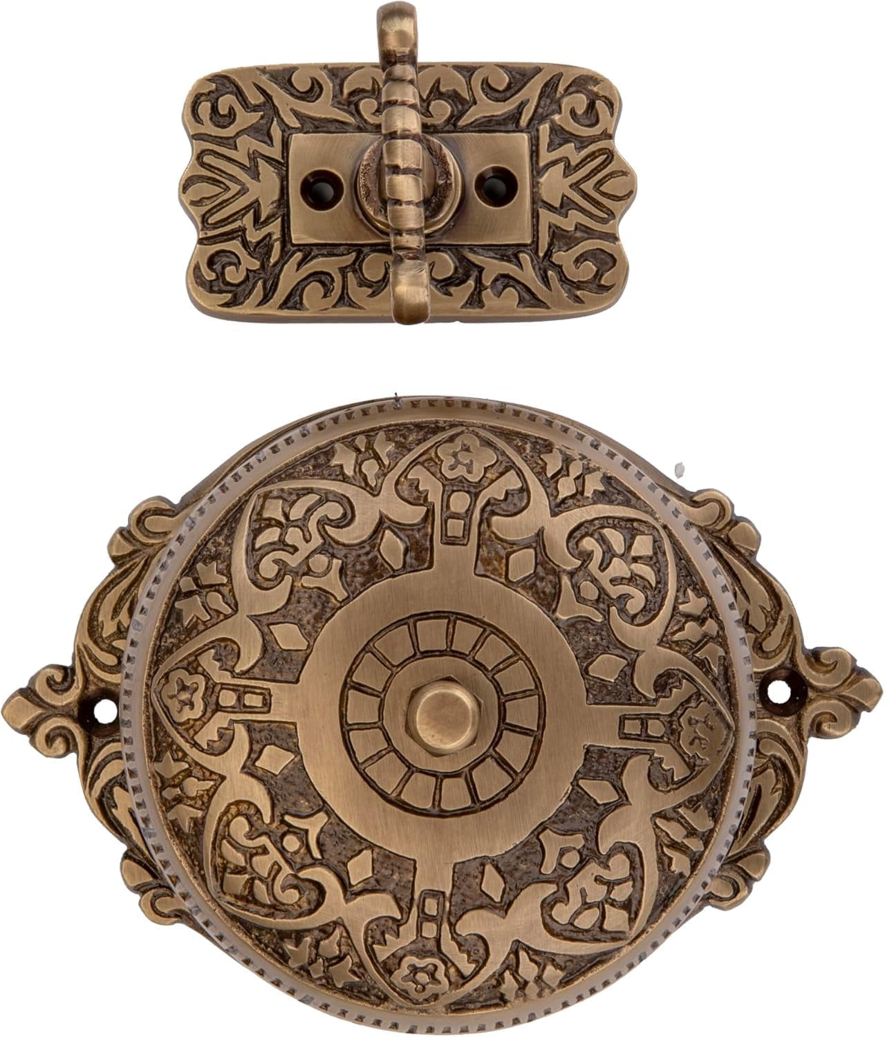 Antique Brass Twisted Door Bell – Timeless Vintage Charm, Solid Brass ...