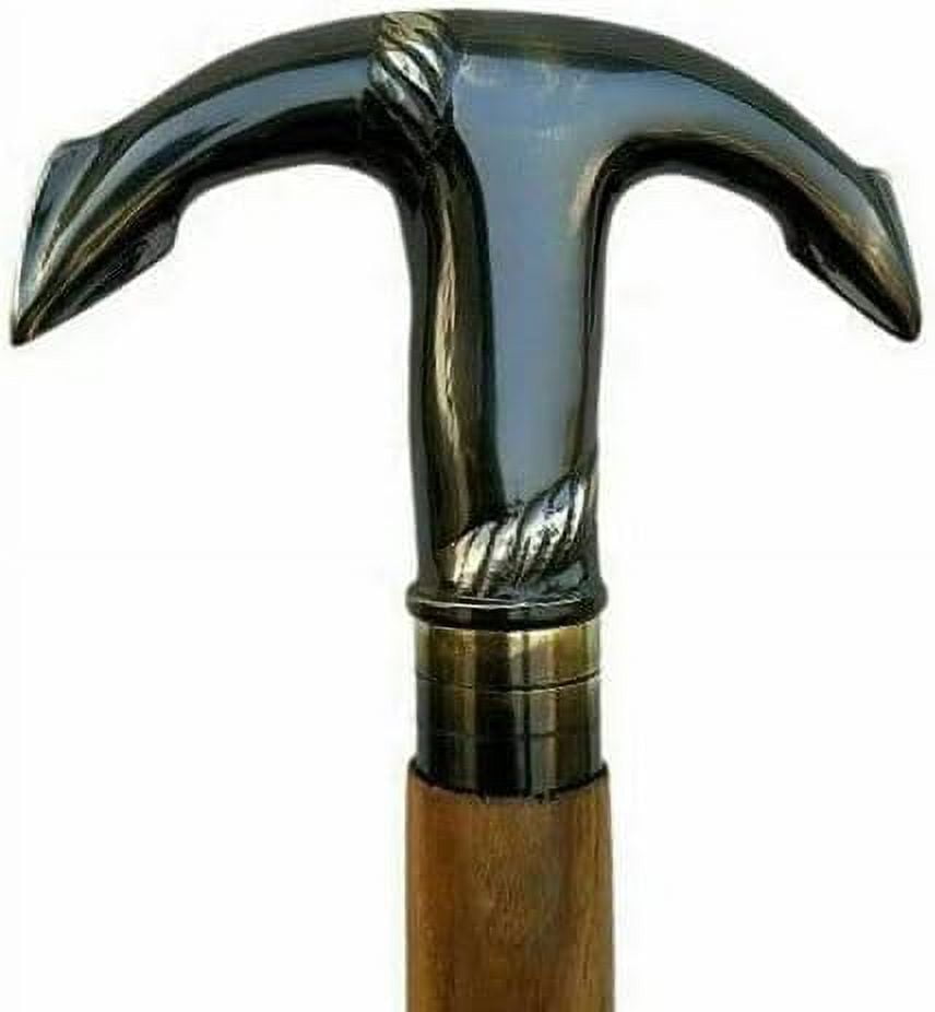 Antique Brass Walking Cane Vintage Anchor Style Solid Walking Stick ...