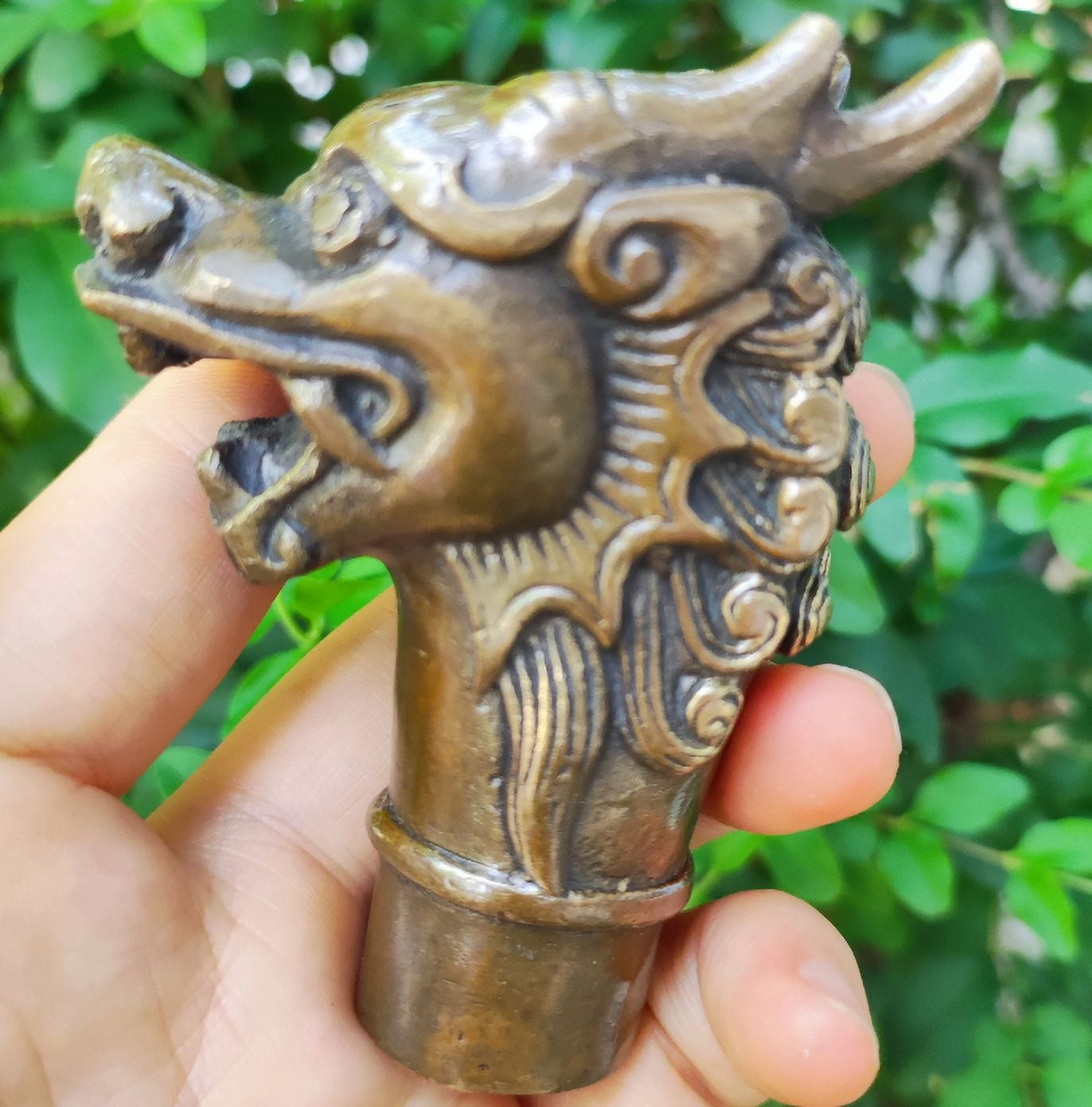 Antique Brass dragon Design Head Handle Only For Wooden Walking Stick ...
