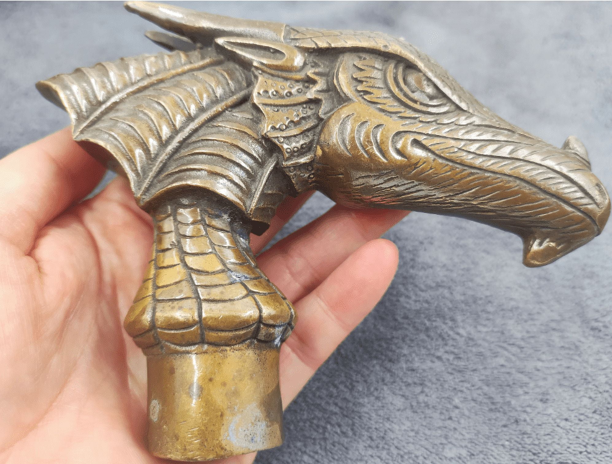 Antique Brass dragon Design Head Handle Only For Wooden Walking Stick ...